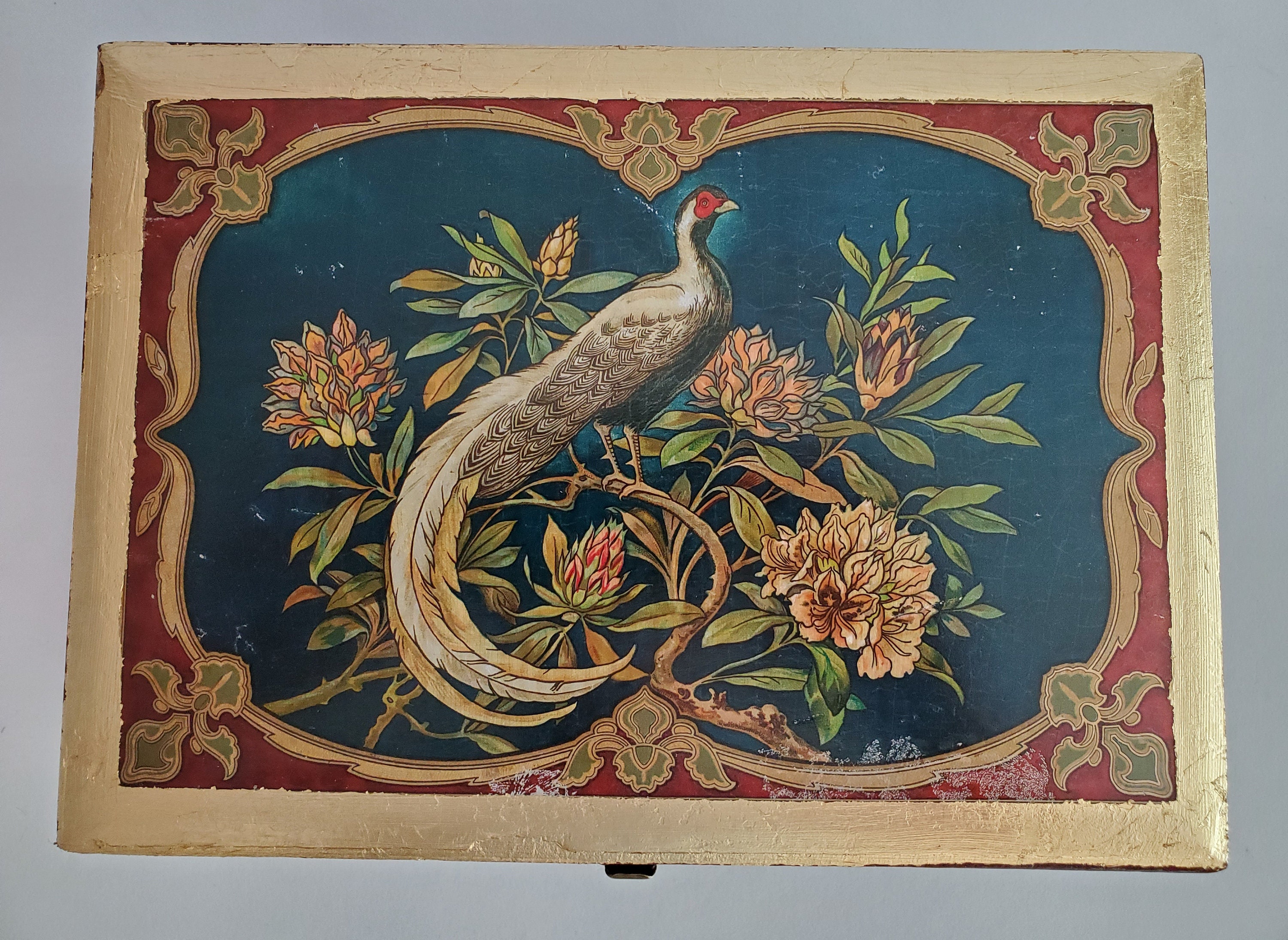 Vintage Wooden Slope Writing Desk / Victorian Lap Desk With an ...