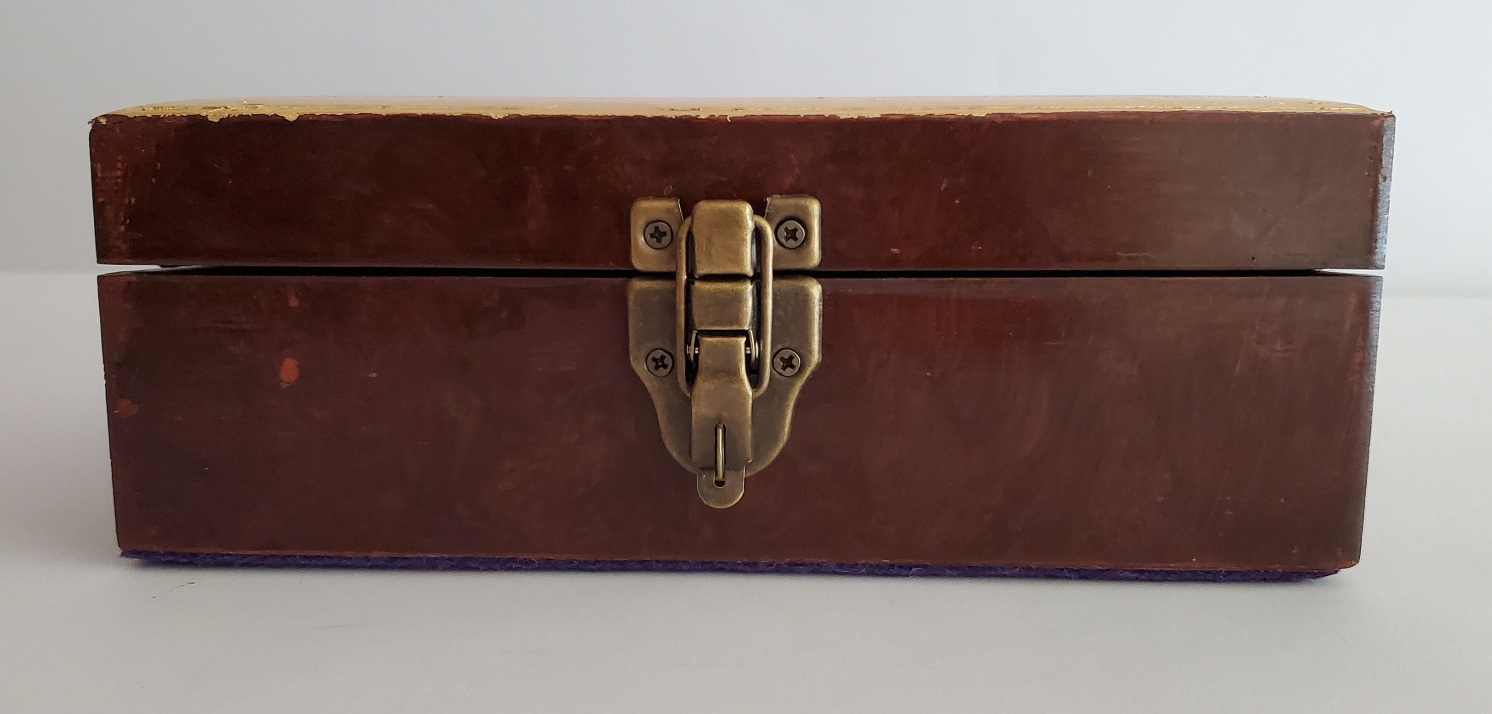 Vintage Wooden Slope Writing Desk / Victorian Lap Desk With an ...