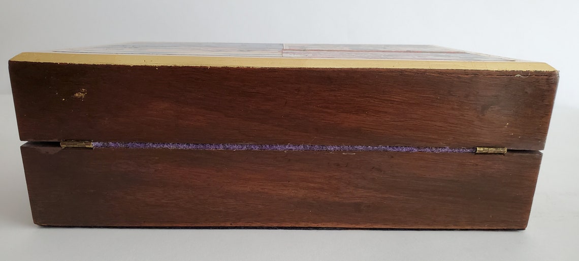 Vintage Wooden Slope Writing Desk / Victorian Lap Desk Embellished With ...