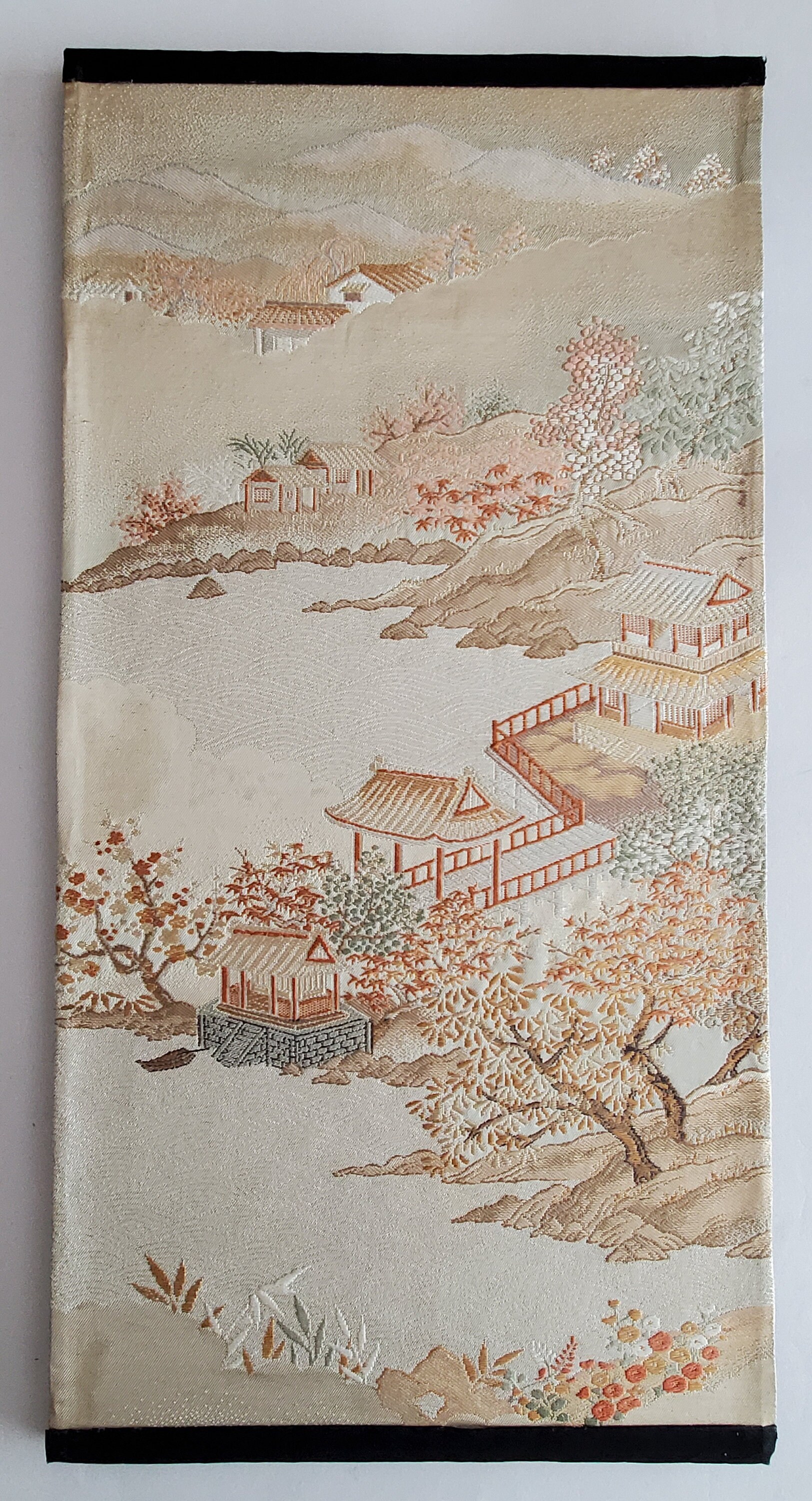 Curated Set of Three 12 X 24 Japanese Obi Sash Pieces Glued to ...