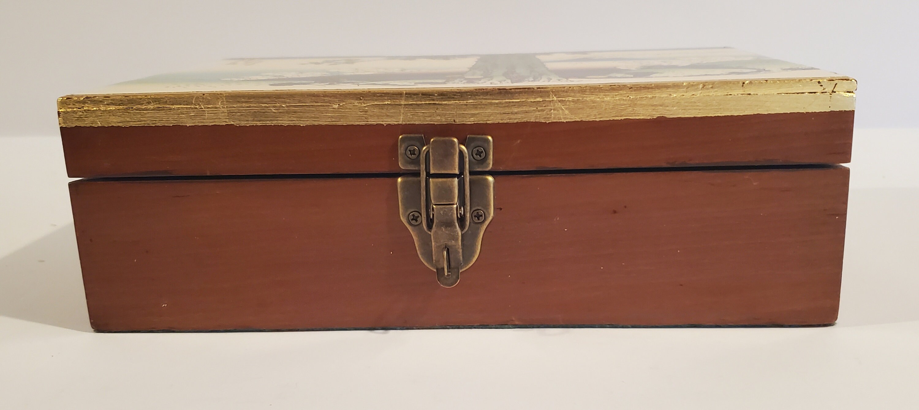 Vintage Wooden Slope Writing Desk / Victorian Lap Desk Embellished With ...