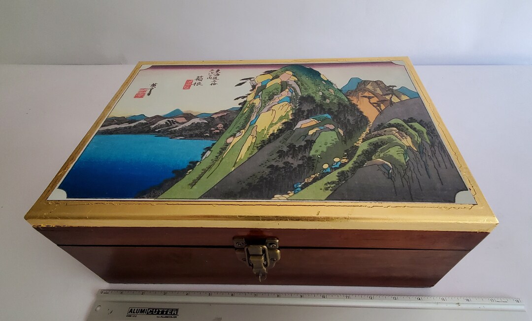 Vintage Wooden Slope Writing Desk / Victorian Lap Desk Embellished With ...