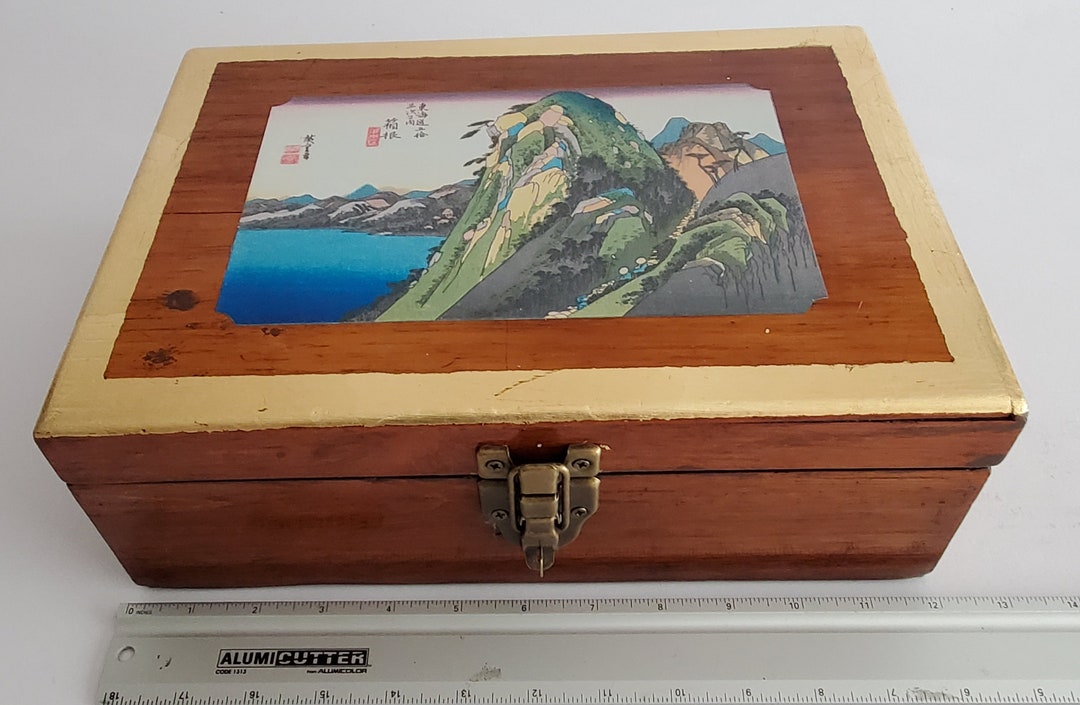 Vintage Wooden Slope Writing Desk / Victorian Lap Desk Embellished With ...