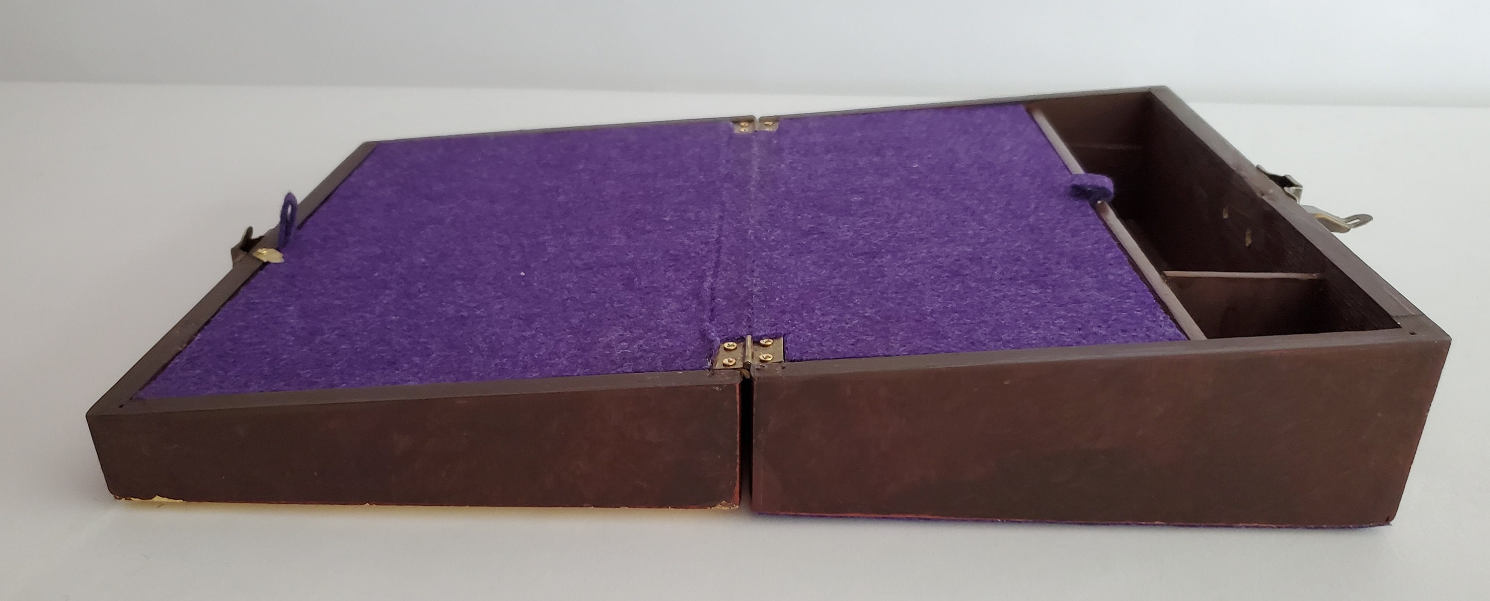 Vintage Wooden Slope Writing Desk / Victorian Lap Desk With an ...