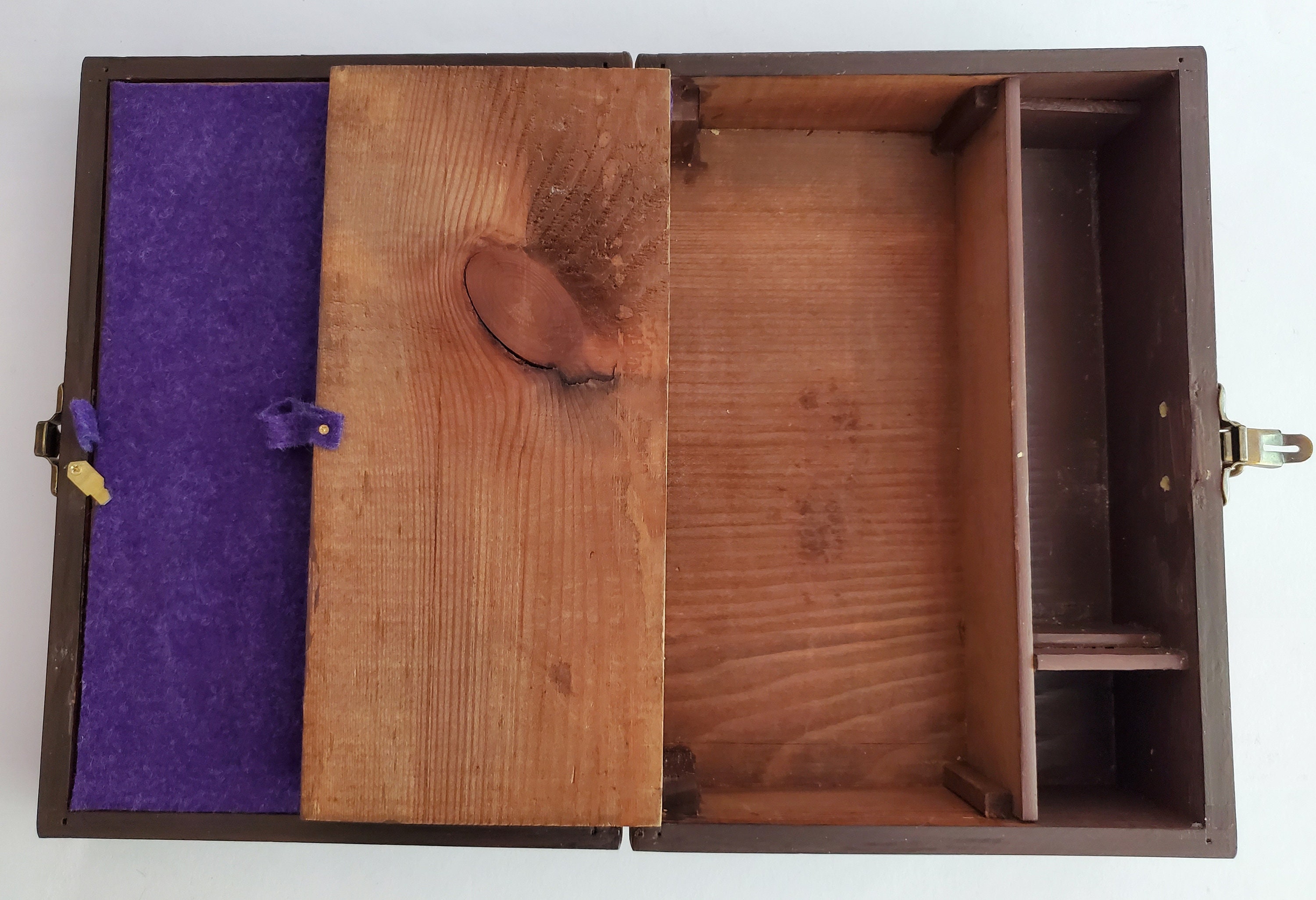 Vintage Wooden Slope Writing Desk / Victorian Lap Desk With an ...