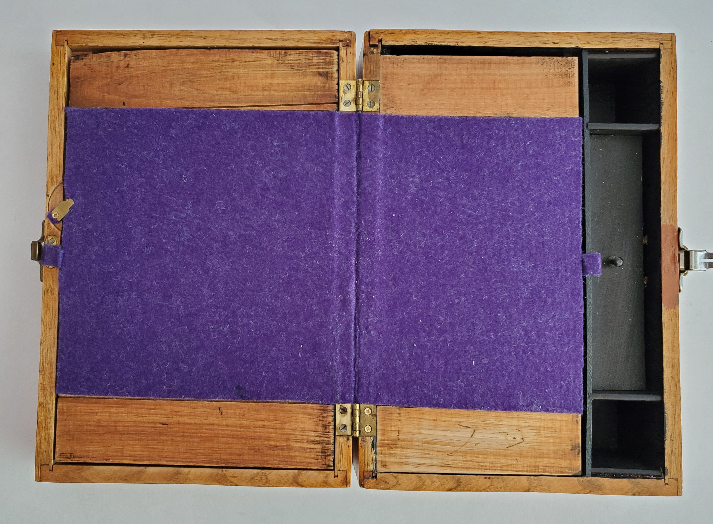 Vintage Wooden Slope Writing Desk / Victorian Lap Desk Embellished With ...