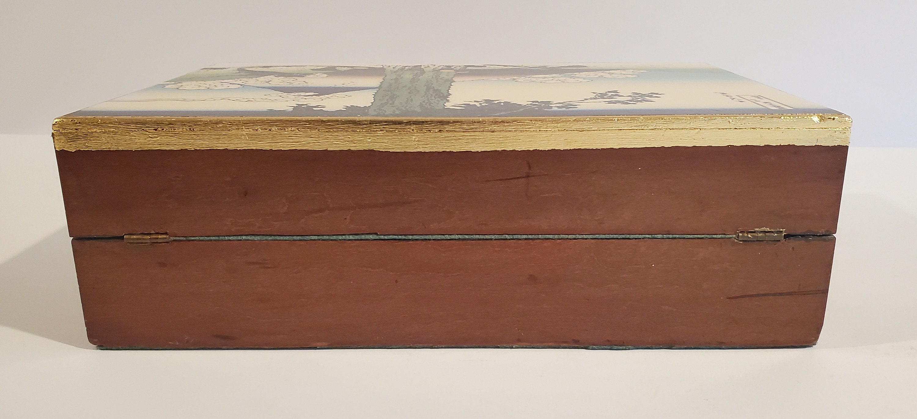 Vintage Wooden Slope Writing Desk / Victorian Lap Desk Embellished With ...