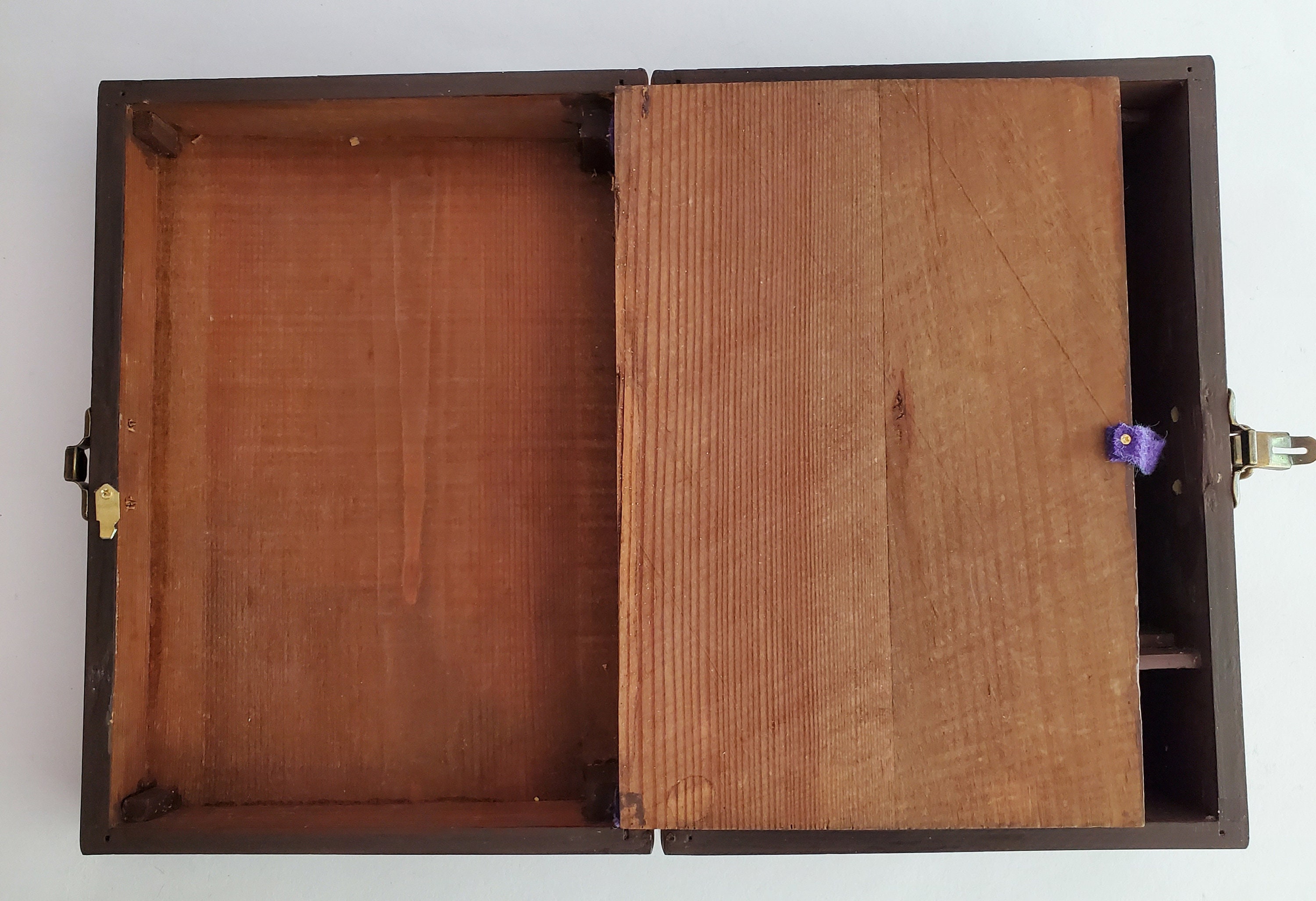 Vintage Wooden Slope Writing Desk / Victorian Lap Desk With an ...