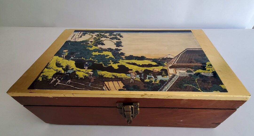 Vintage Wooden Slope Writing Desk / Victorian Lap Desk Embellished With ...