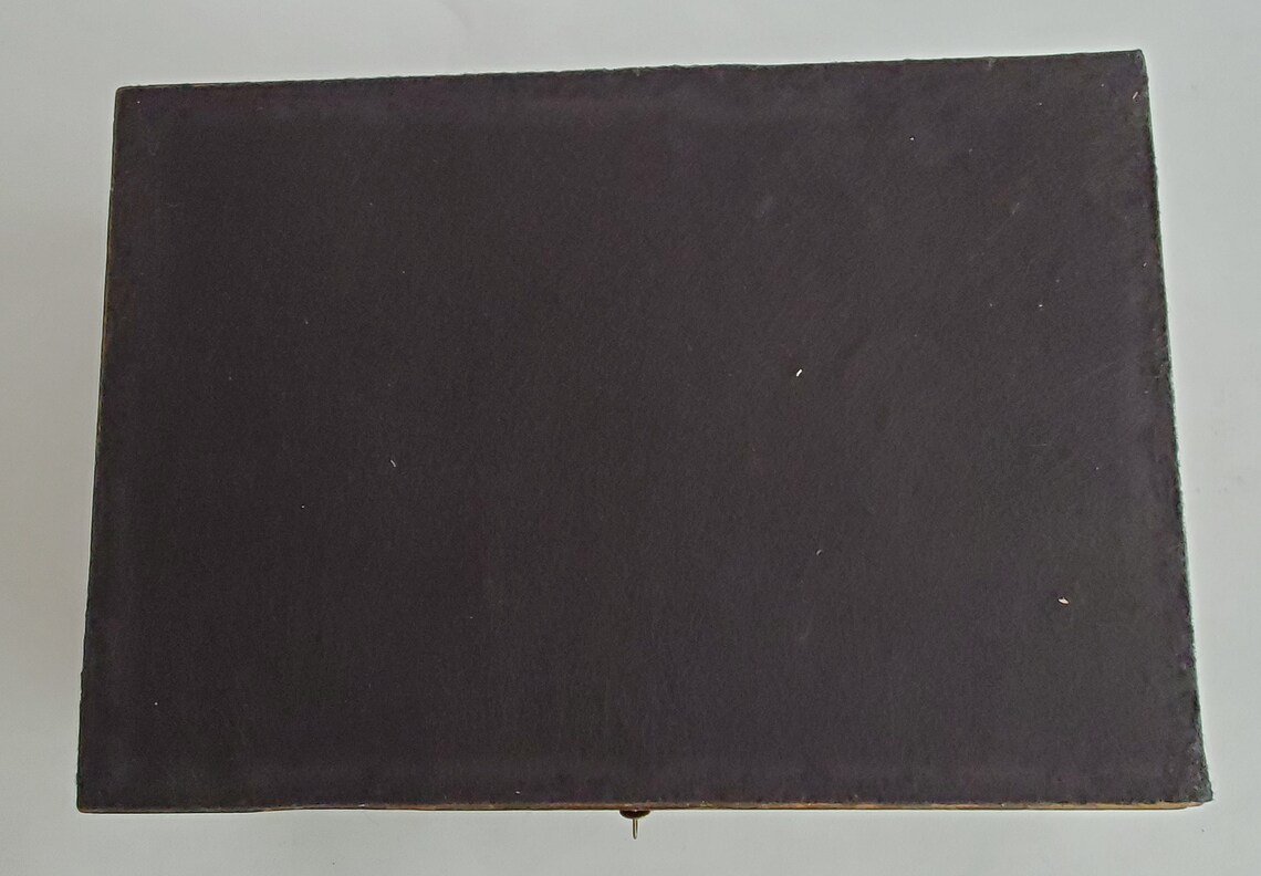 Vintage Wooden Slope Writing Desk / Victorian Lap Desk Embellished With ...