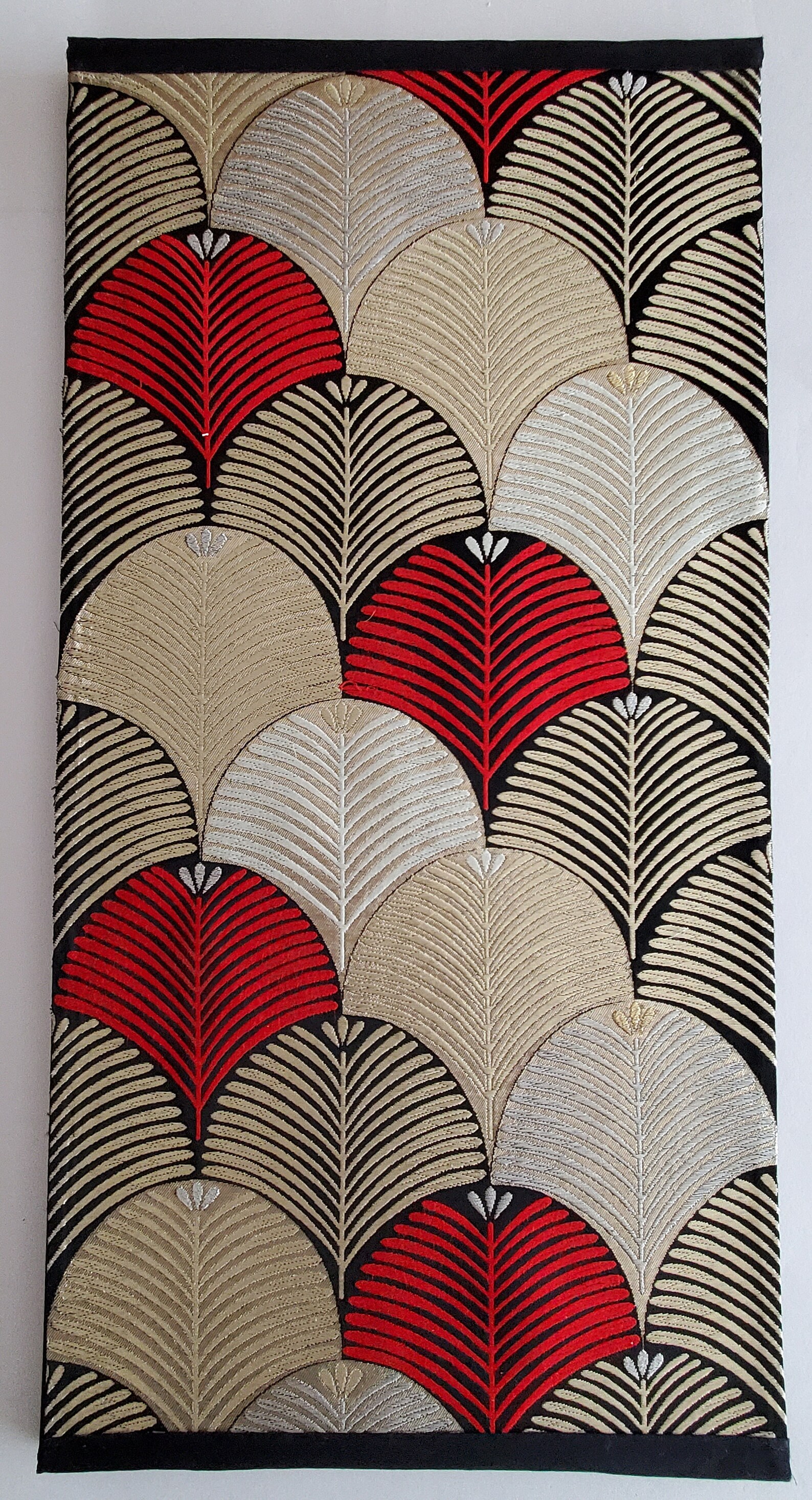 Curated Set of Three 12” X 24” Japanese Obi Sash Pieces Glued to ...