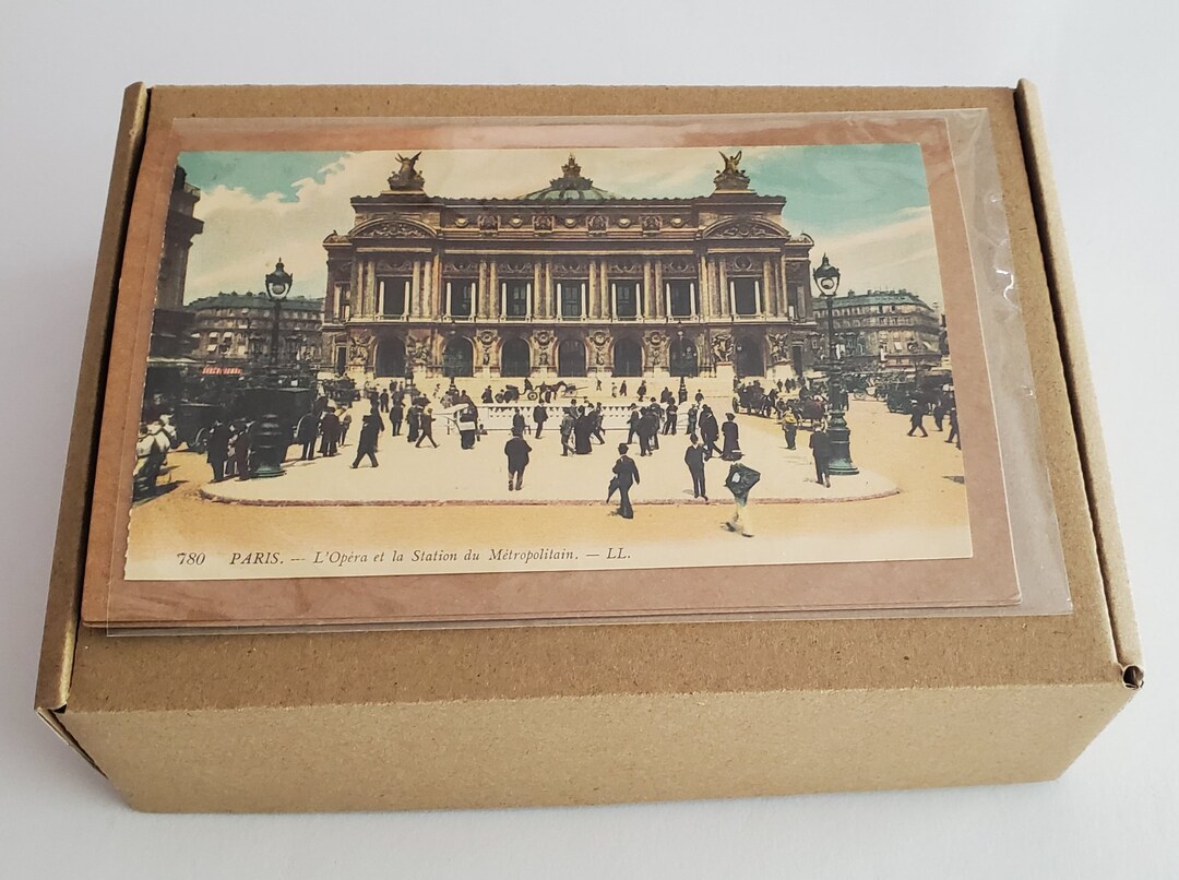Vintage French Color Carte Postale Postcards of Paris Glued to - Etsy