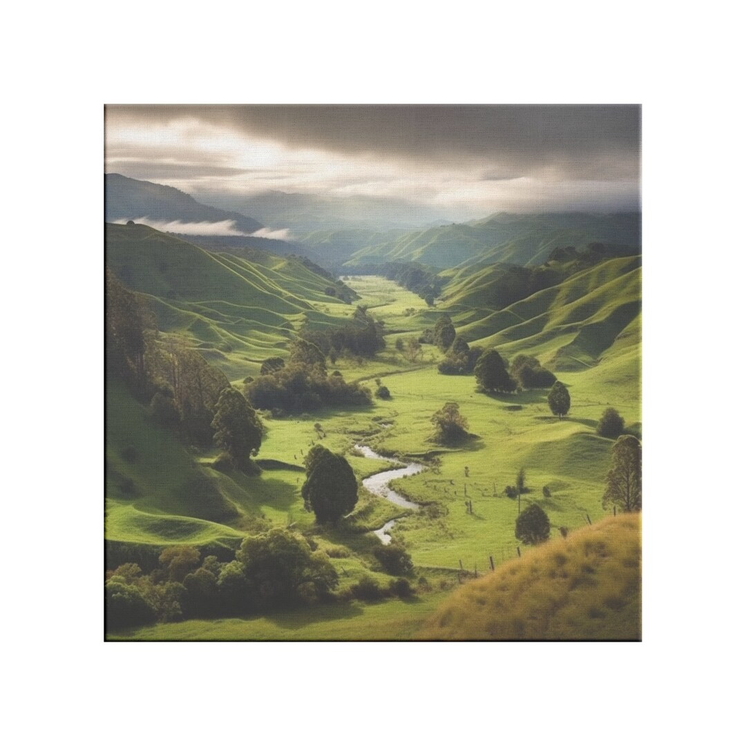 Hilltops and Valleys Landscape Portrait Gallery Quality - Etsy