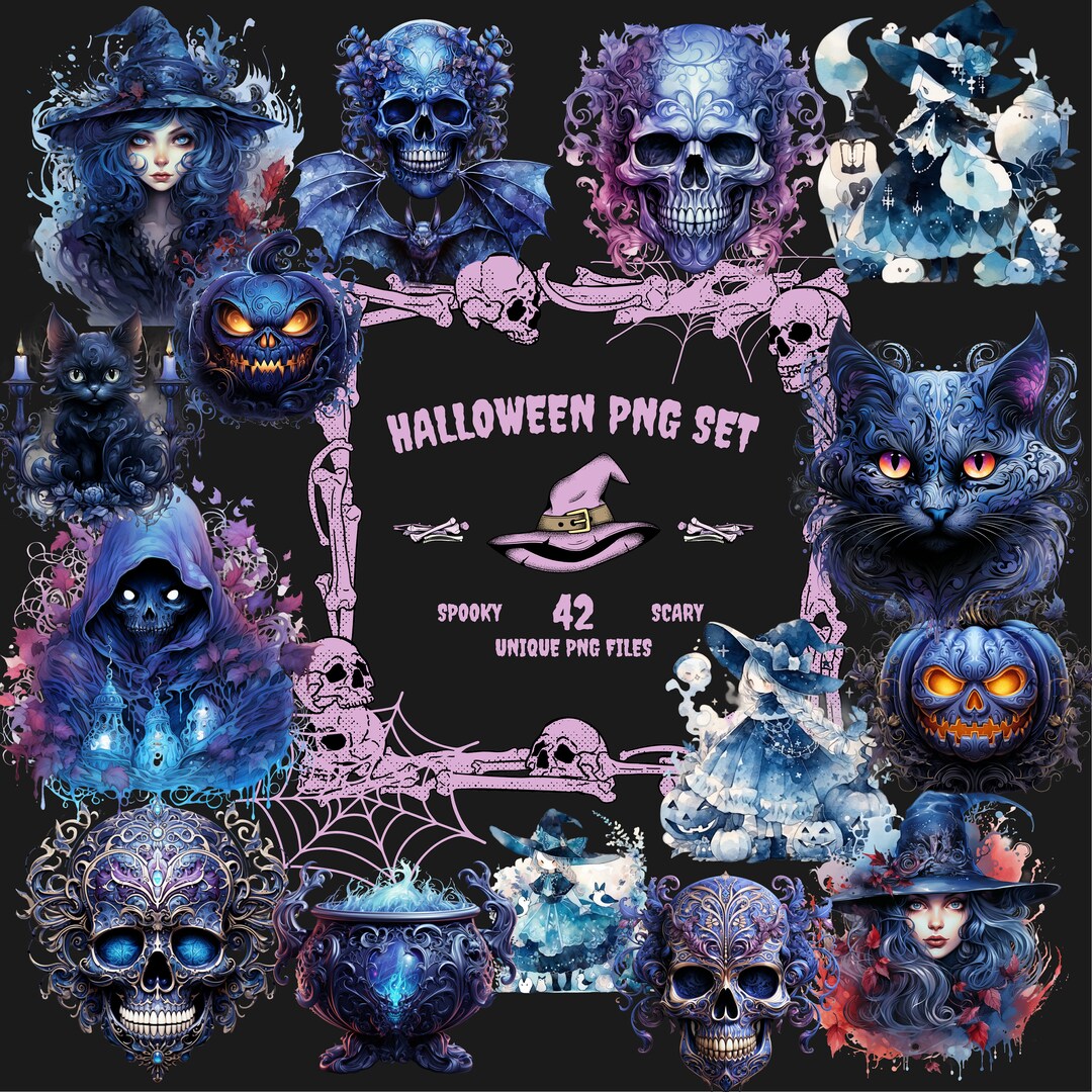 Unique Halloween Clip Art Bundle of 41: High-quality Digital Art for ...