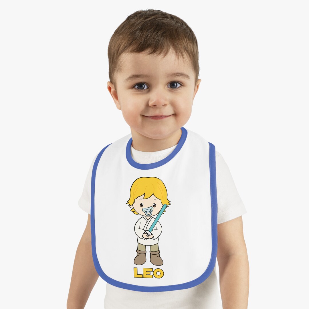 Personalized Anakin Skywalker Baby Contrast Trim Jersey Bib,anakin ...