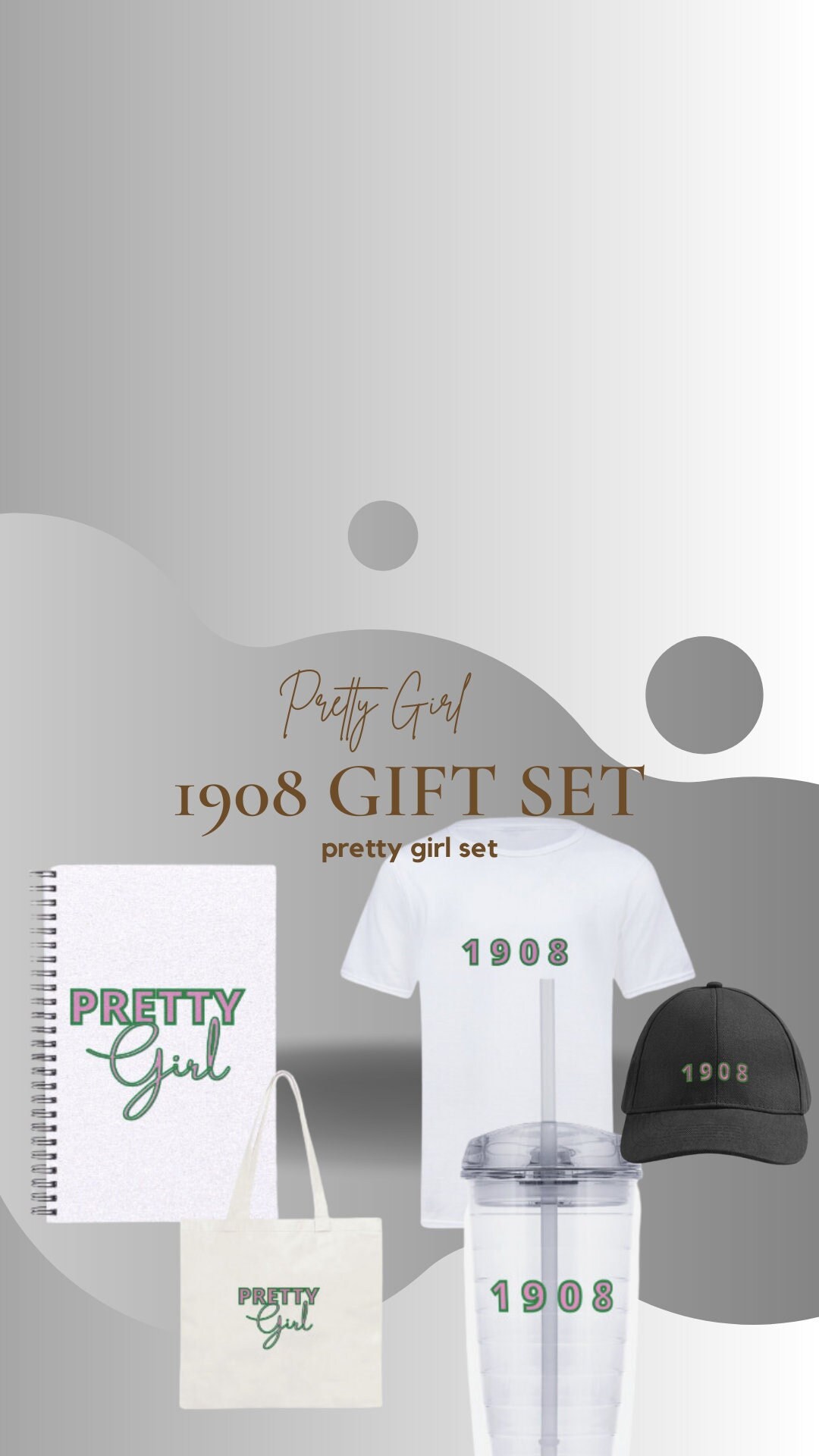 1908 Sorority Graduation Gift First Black Sorority Pretty Girl Line ...