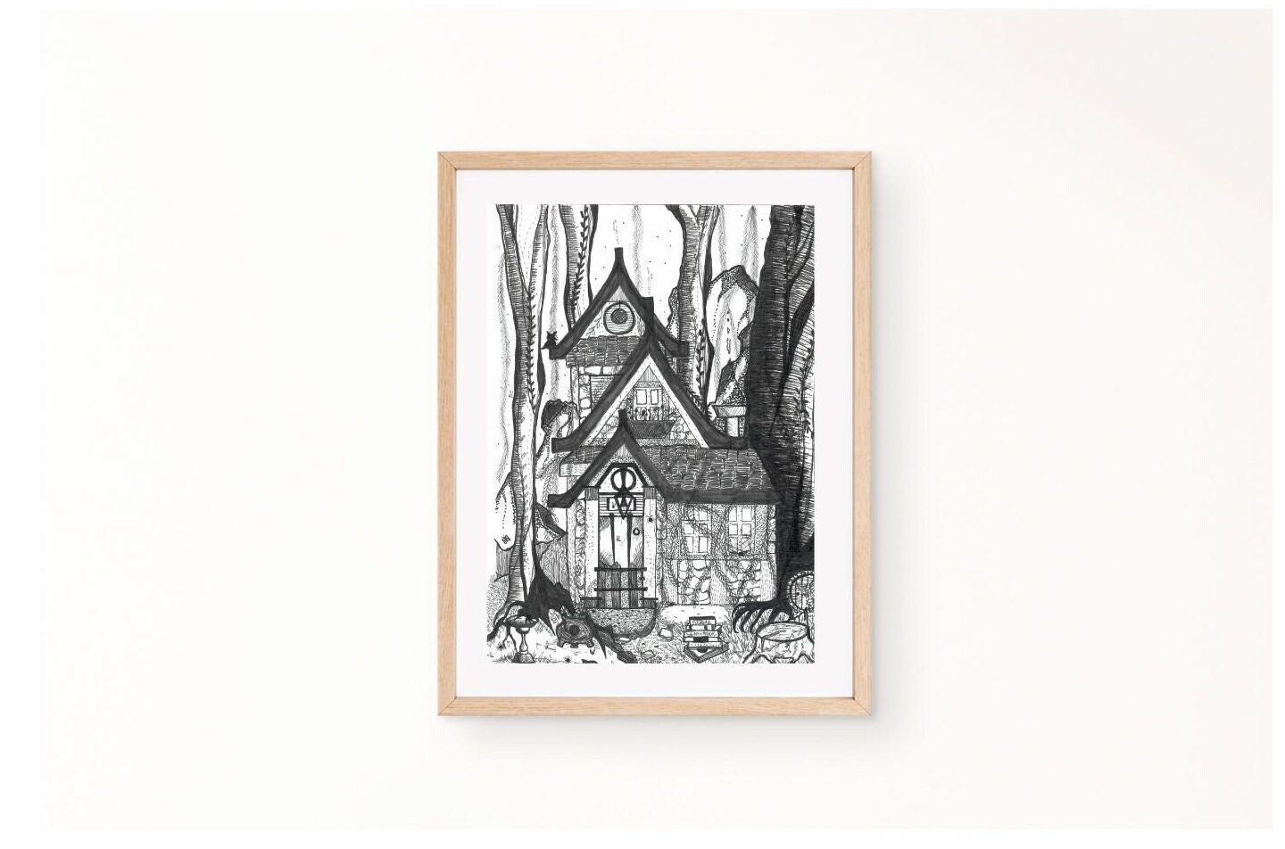 Witch House Art Print Aesthetic - Etsy