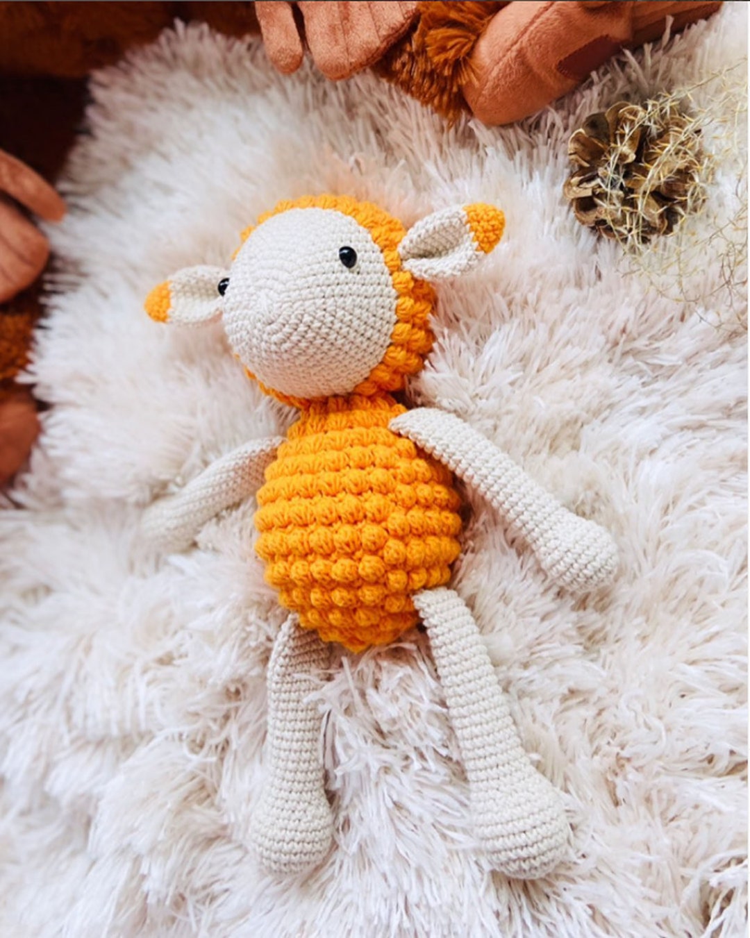 Popcorn Lamb Crochet Pattern PDF Amigurumi Popcorn Lamb - Etsy