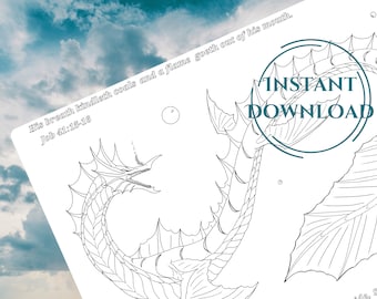 Griffon Mythical Creature • Bible Coloring • Line Drawing • Coloring ...