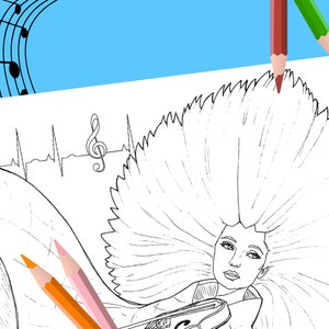 Psalm of the Violin • Bible Verse • Music • Line Drawing • Coloring ...