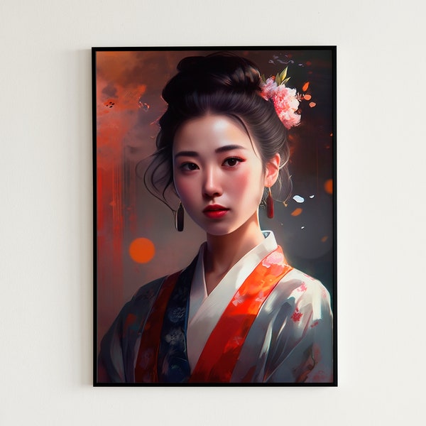 Japanese Lady Art - Etsy