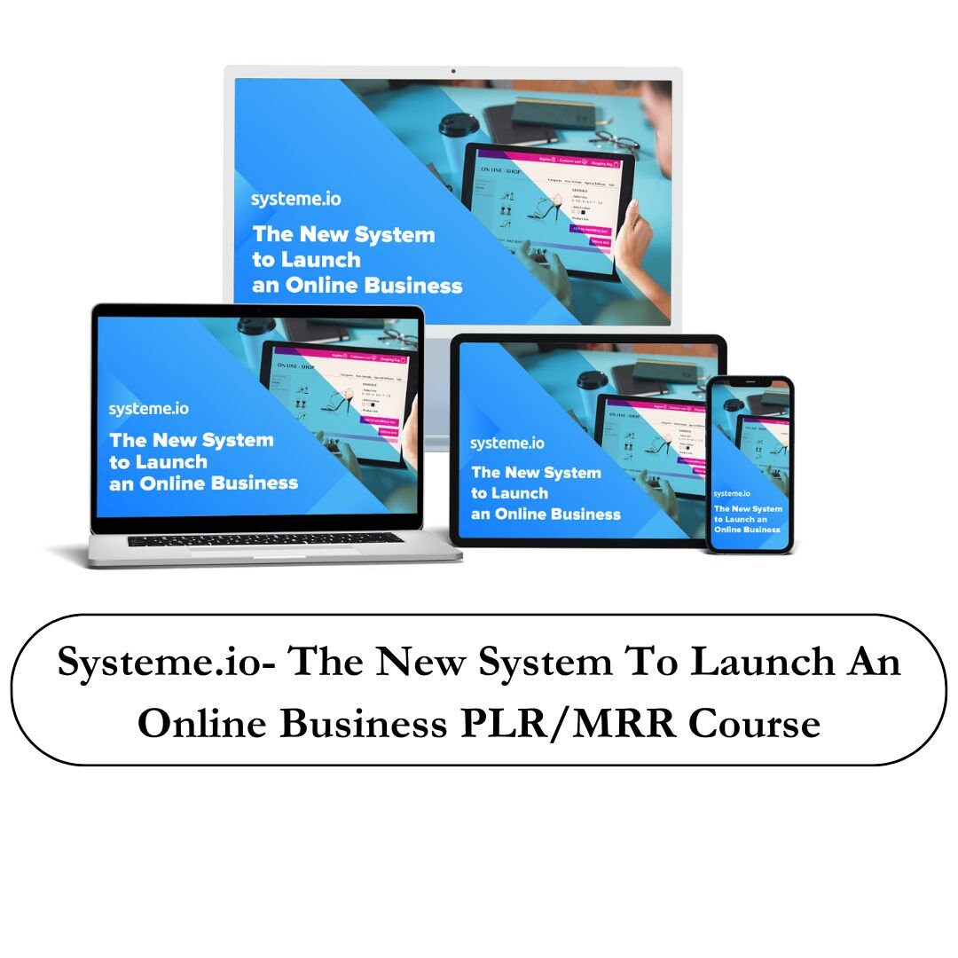 PLR/MRR Course Systeme Io the New System to Launch an Online Business ...