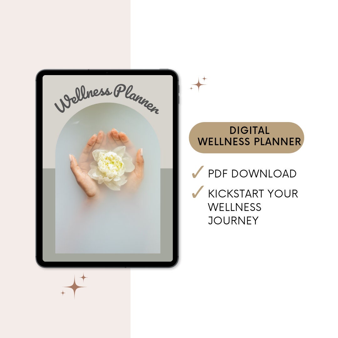 Wellness Planner Digital Download / Tracker/ Self Care/ Downloadable ...