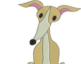 Greyhound Dog Machine Embroidery Design - Etsy