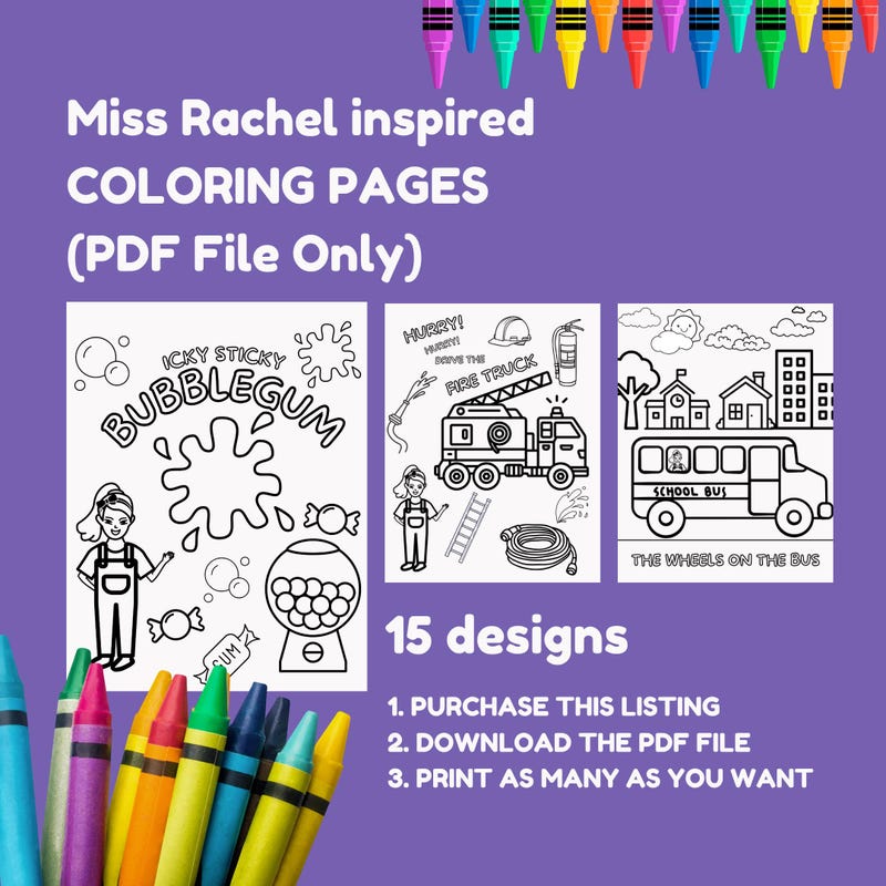 Ms Rachel Coloring Pages - Etsy