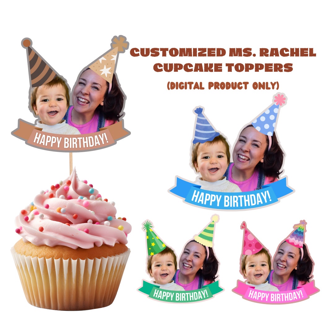 Customized Ms. Rachel Cupcake Toppers, Digital Product, Personalized ...