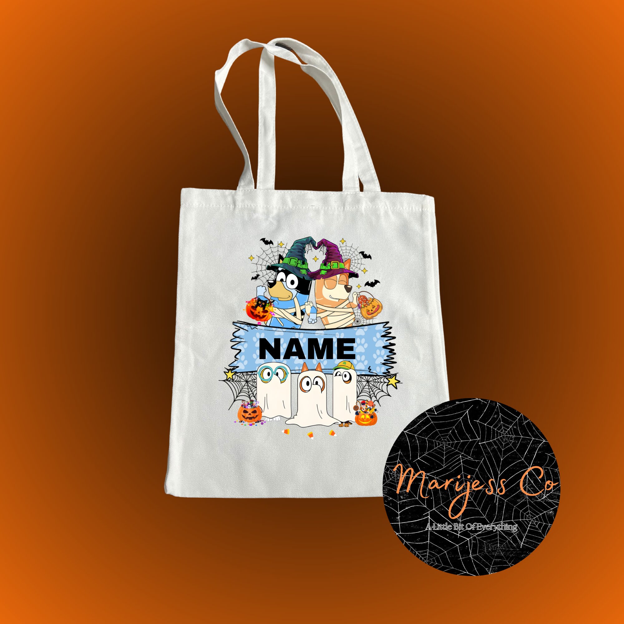 Trick or Treating Bag/ Halloween Tote /custom Tote Bag/personalized ...