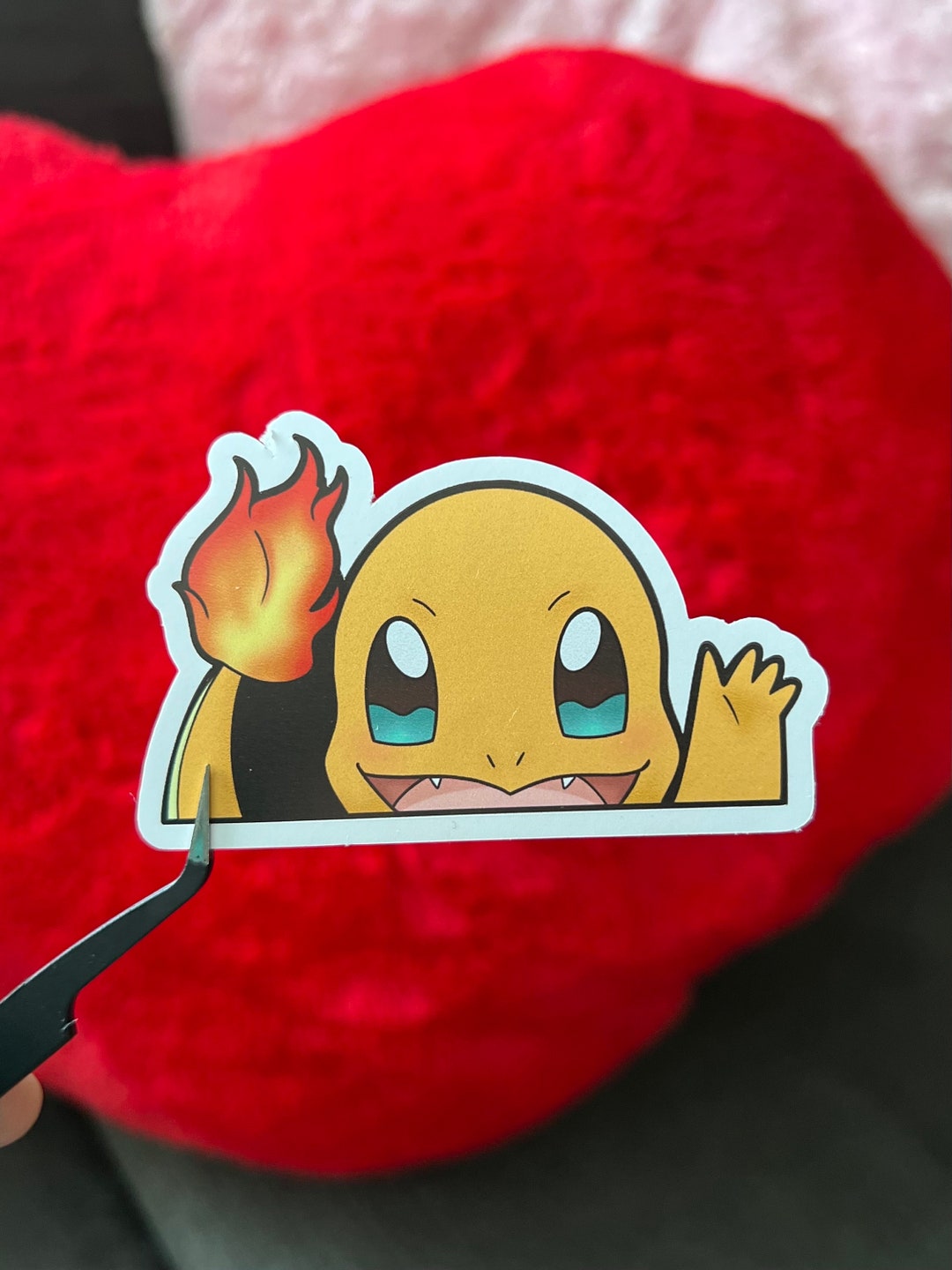 Cute Charmander Waving Car Peeker Decal/ Car Window Sticker ...
