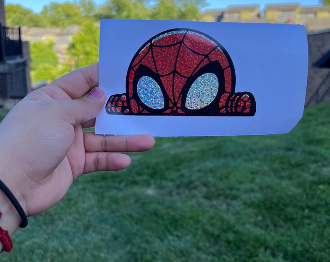 Spider Man Inspired Parody Peeking Peek Peekabo Peekers Vinyl Decal ...