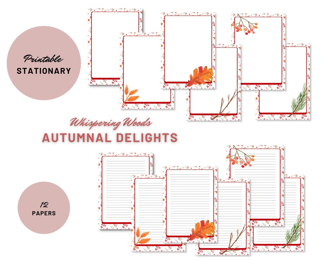 Printable Stationary, Printable Writing Paper, Letter Writing Paper ...