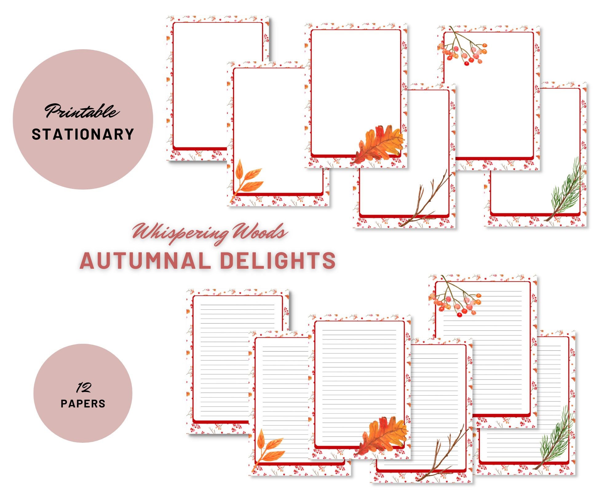 Printable Stationary, Printable Writing Paper, Letter Writing Paper ...