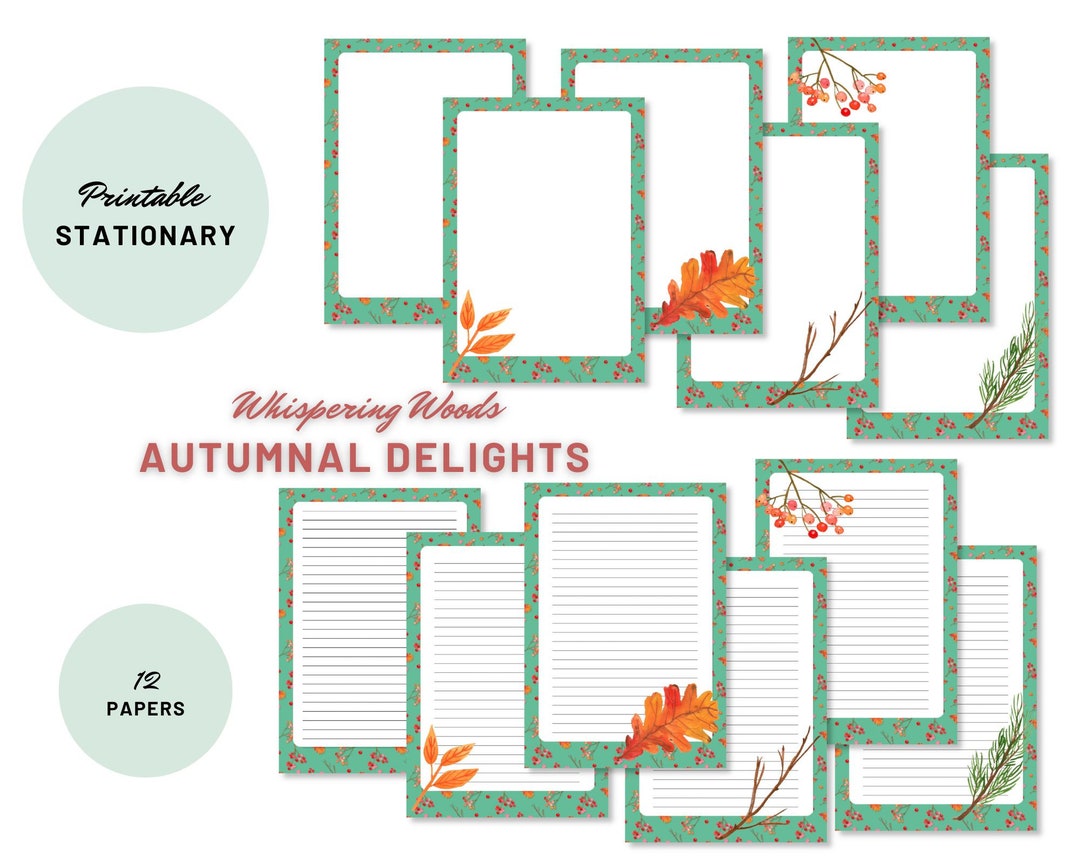 Printable Stationary, Printable Writing Paper, Letter Writing Paper ...