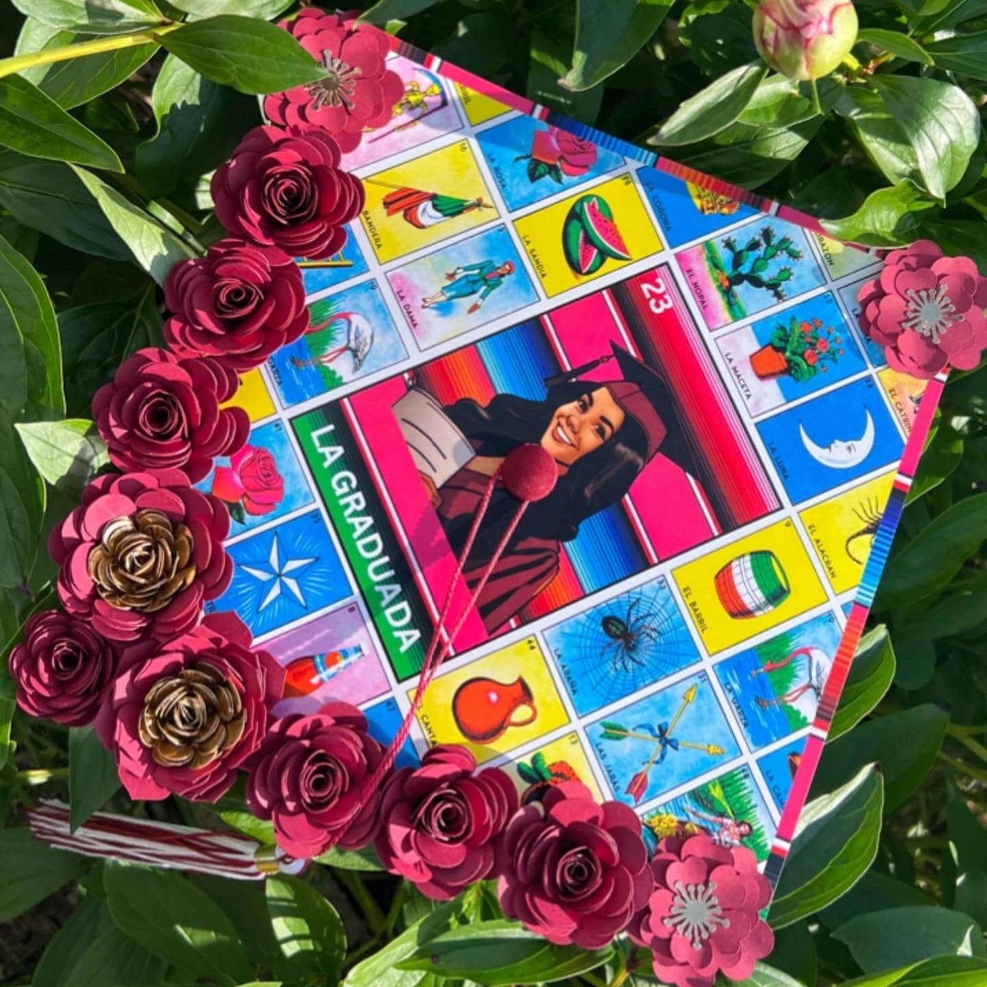 Loteria Custom Graduation Cap, La Graduada/ El Geaduado, Graduate Cap ...