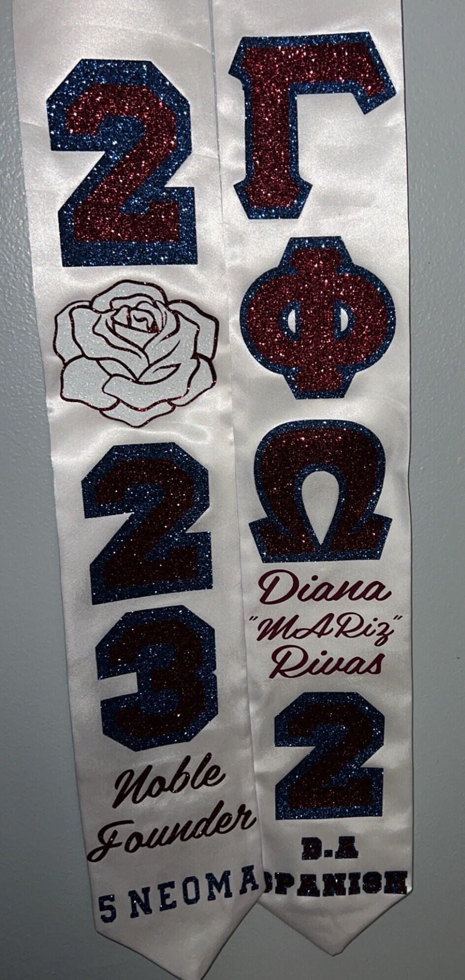 Custom Graduation Stole, Custom Greek Stole, Glitter Stole, Satin Stole ...