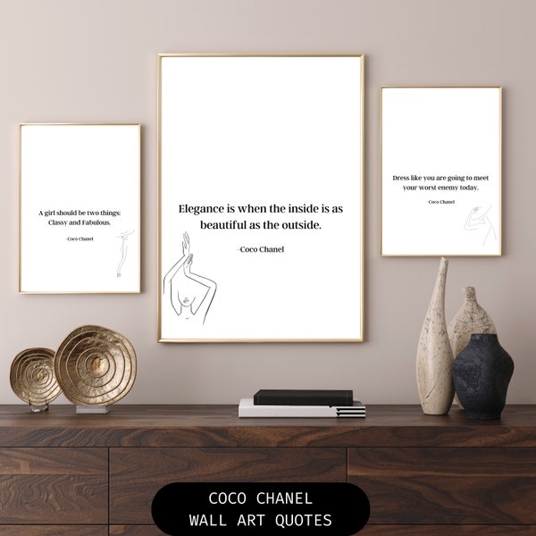 Coco Chanel Wall Art - Etsy