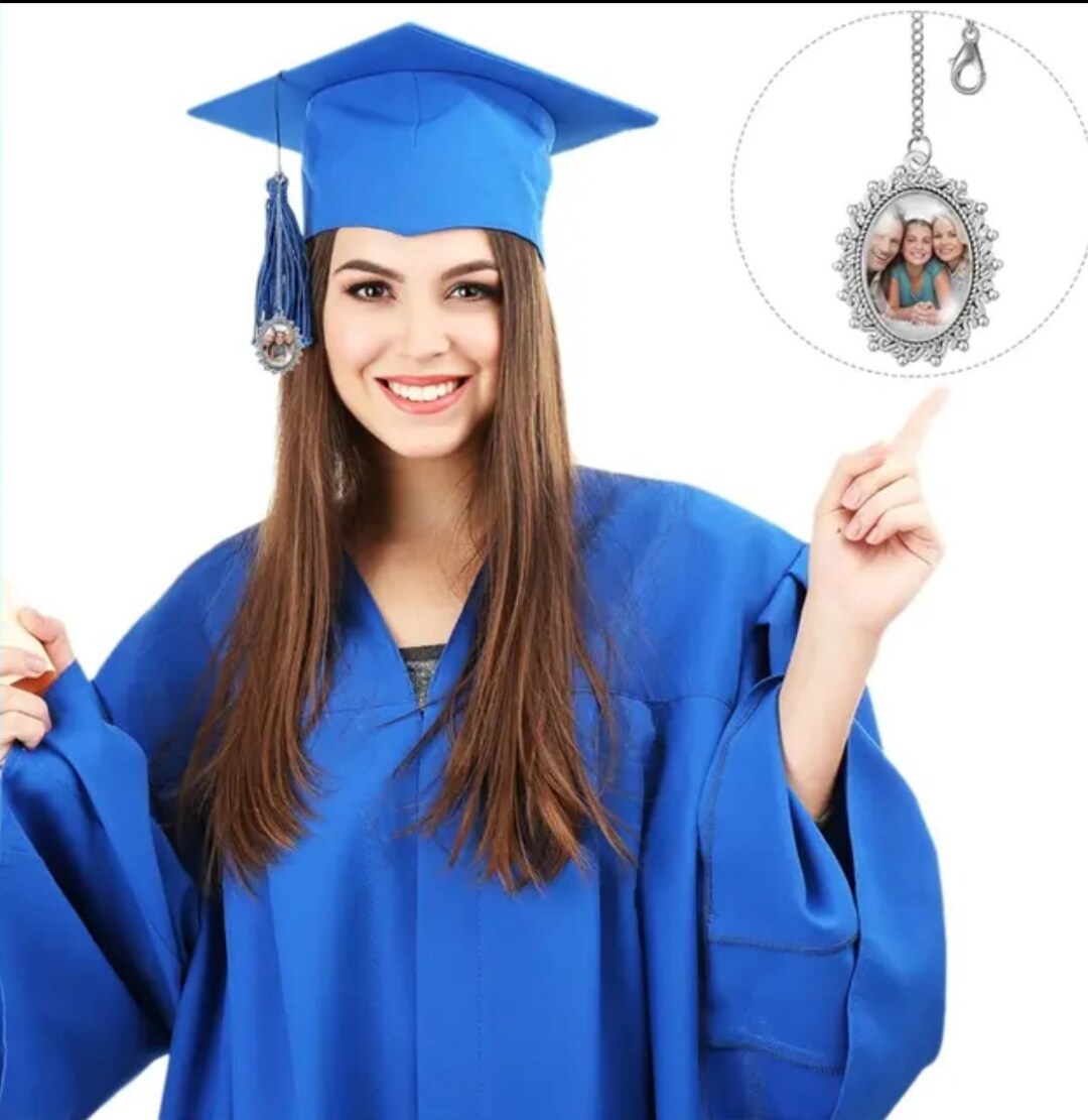 Photo Charm for Graduation Cap, Memorial Tassel for Grad Cap, Photo ...