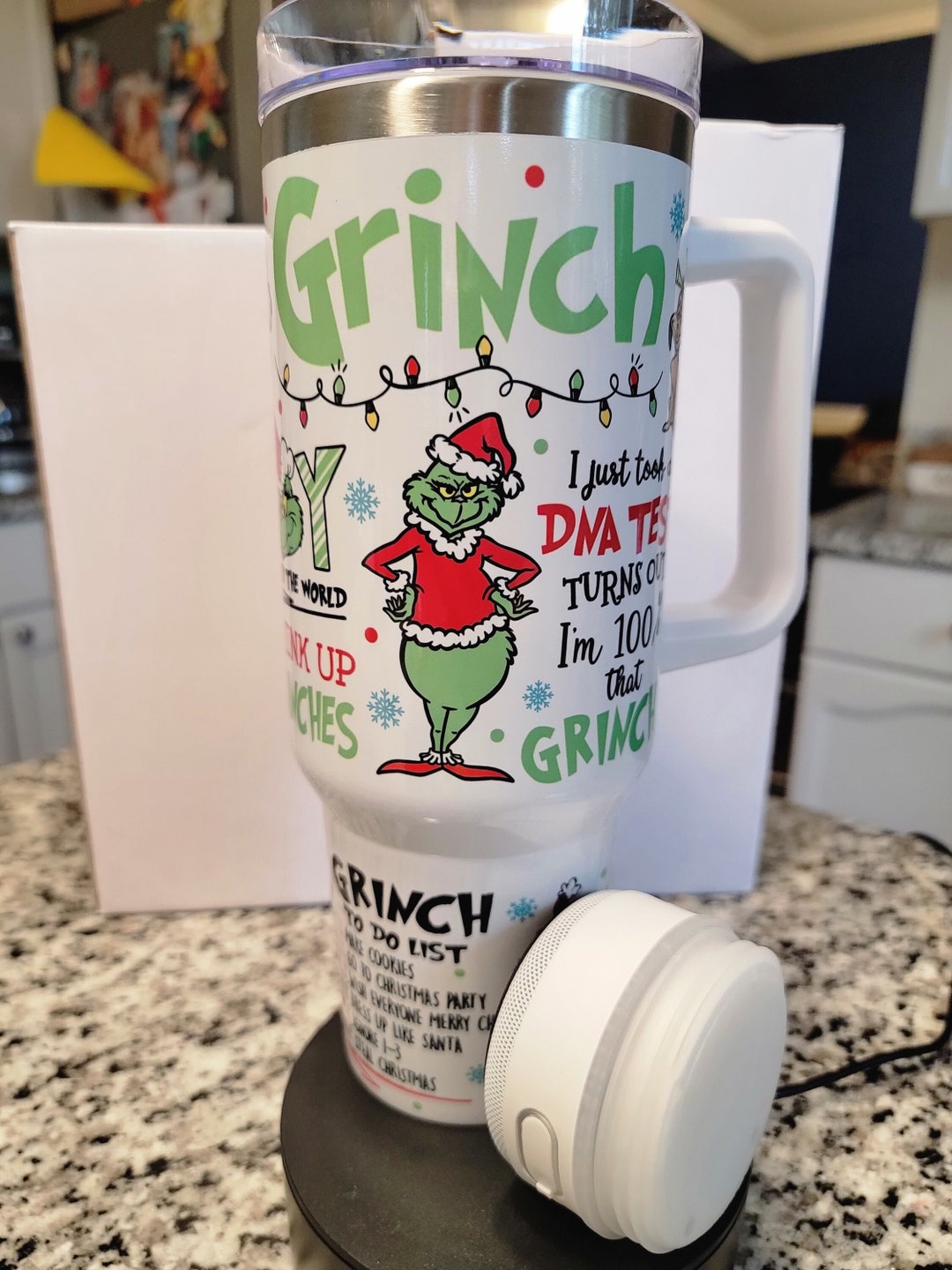 Green Grump 40 Oz With Optional Bluetooth Speaker Tumbler I'm Booked ...