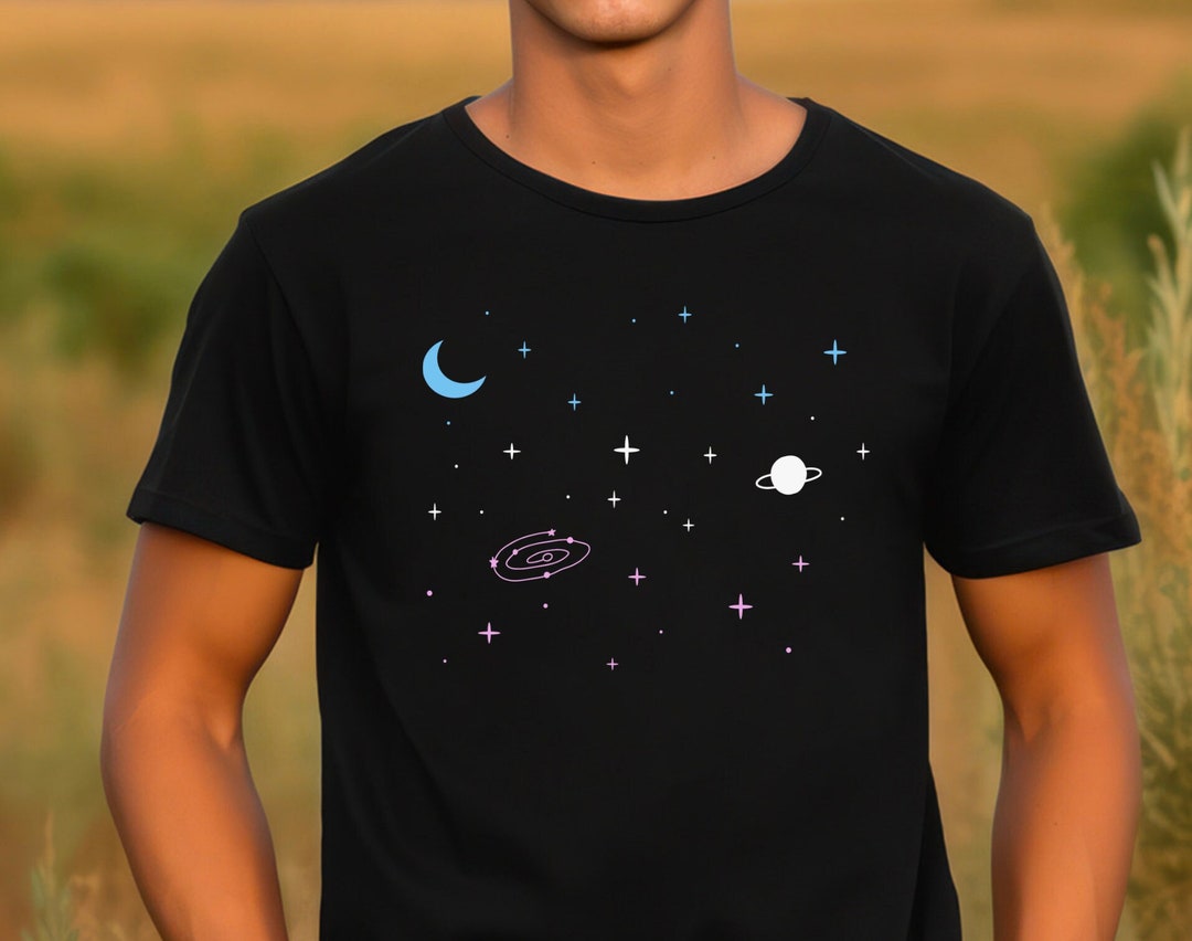Transgender Shirt Trans Pride Shirt Stars Galaxy Shirt Astrology Shirt ...