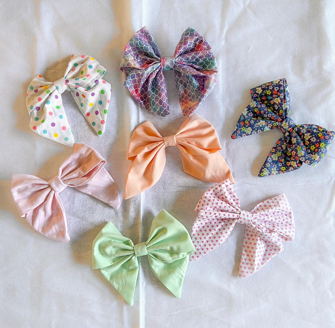 Handmade Classic Hair Bow - Toddler Girl Hair Clips - Girls Bow - Hair ...