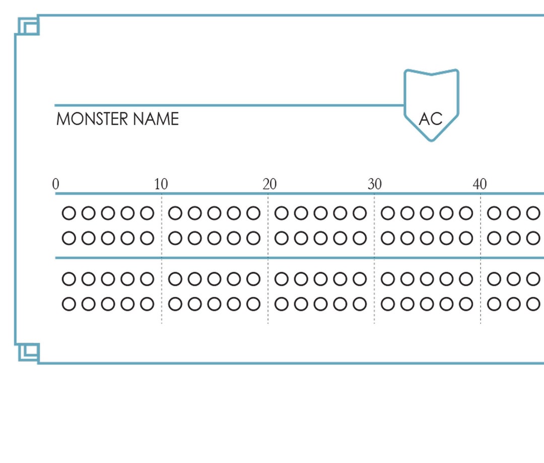 Monster Hit Point Tracker max Hit Points 200-1000, 4-2 Sets of Trackers ...