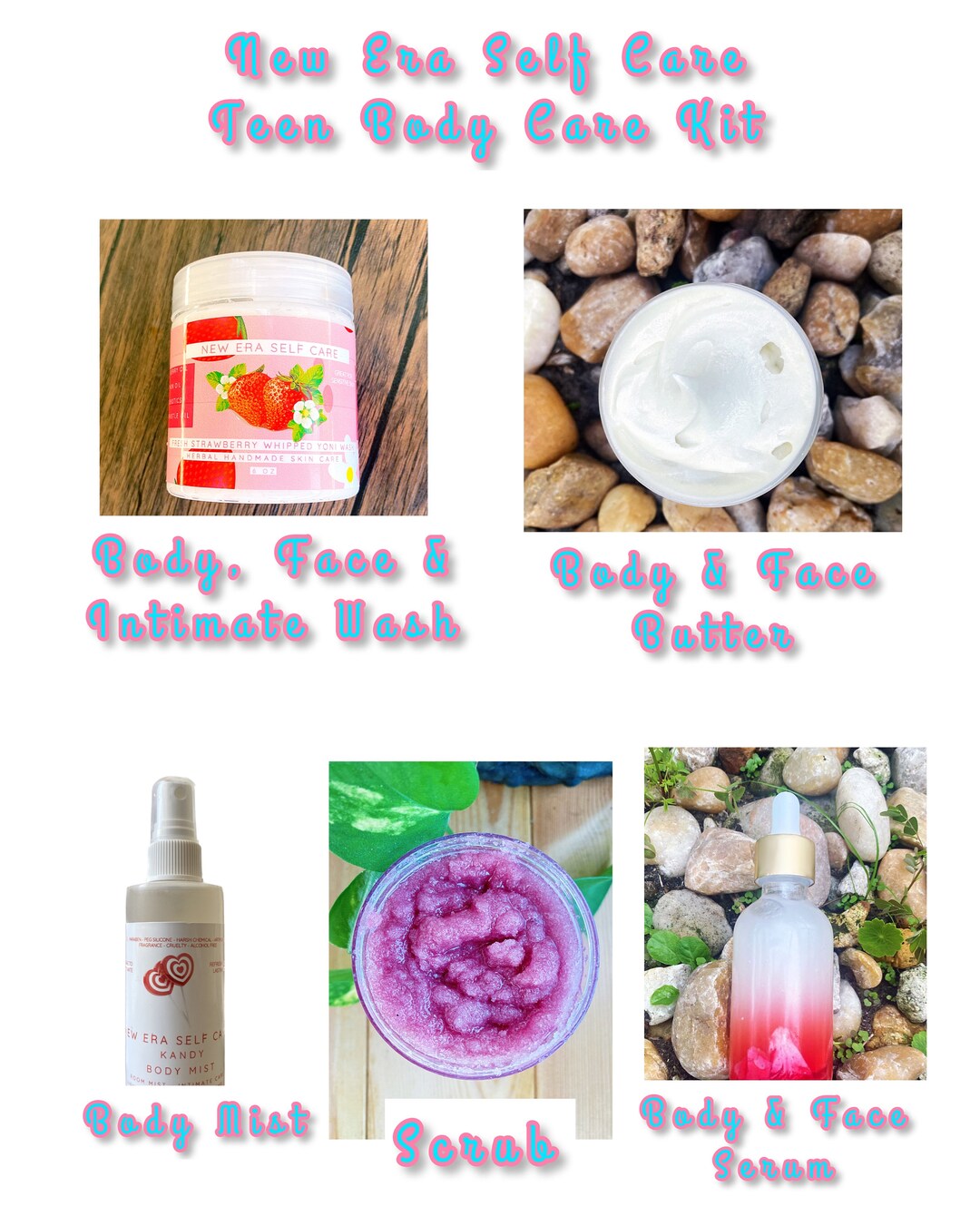 Herbal Teen Body, Face & Intimate Care Kit Plant Based ZERO Endocrine ...