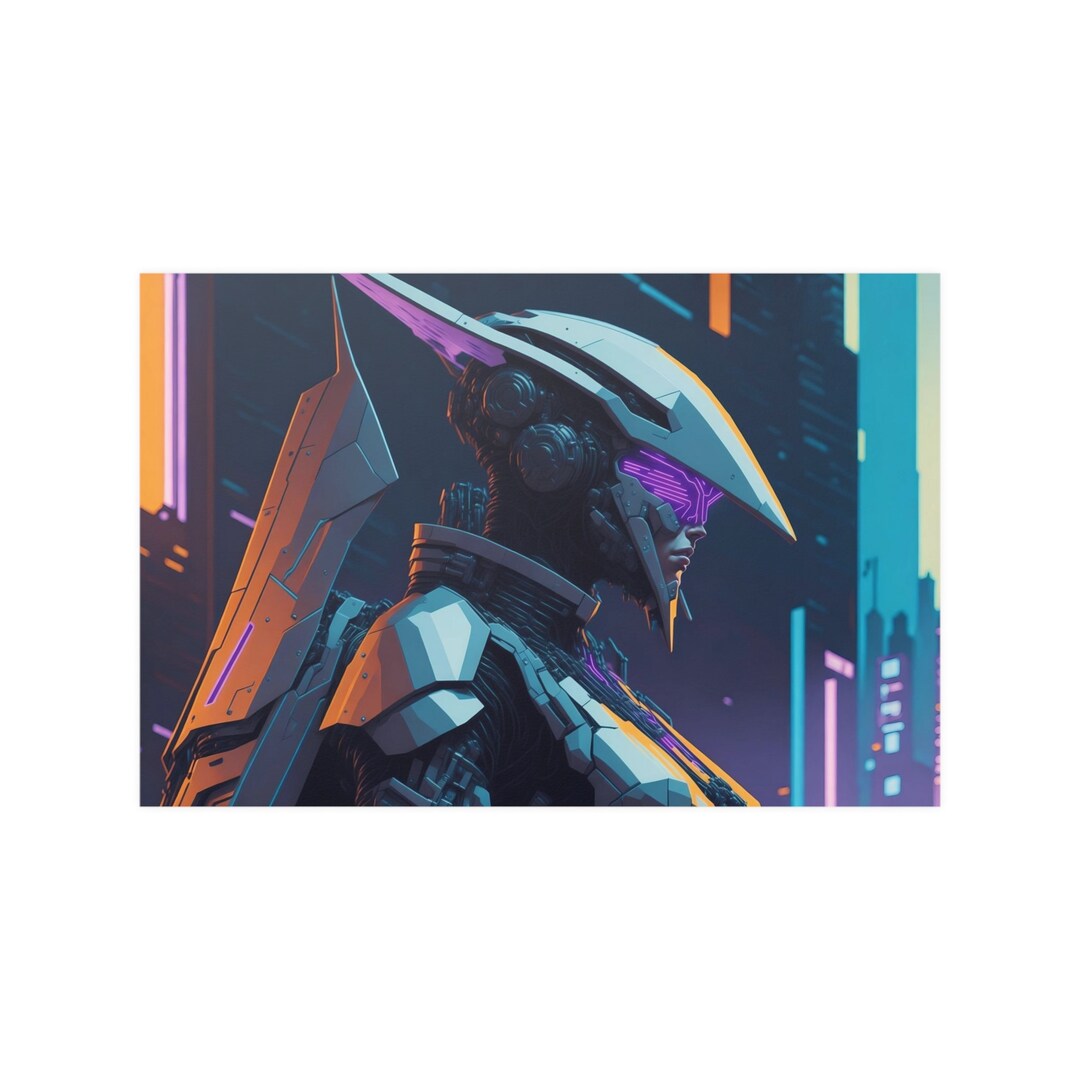 Futuristic Cyber Guard Satin Posters (210gsm) - Etsy