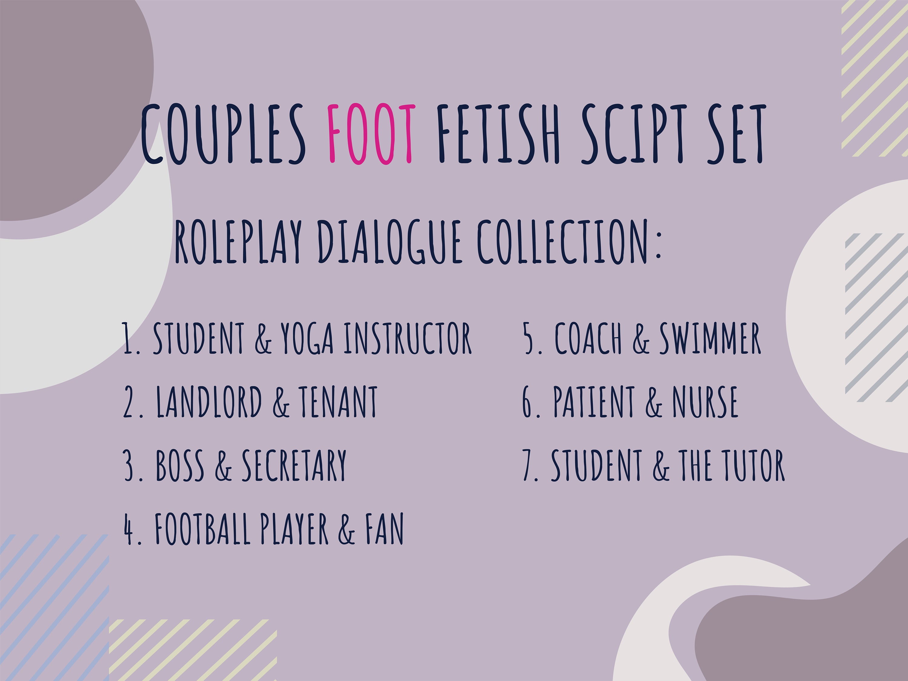 Couples Foot Fetish Script Set - Foot Fetish, Foot Worship, Femdom Foot ...