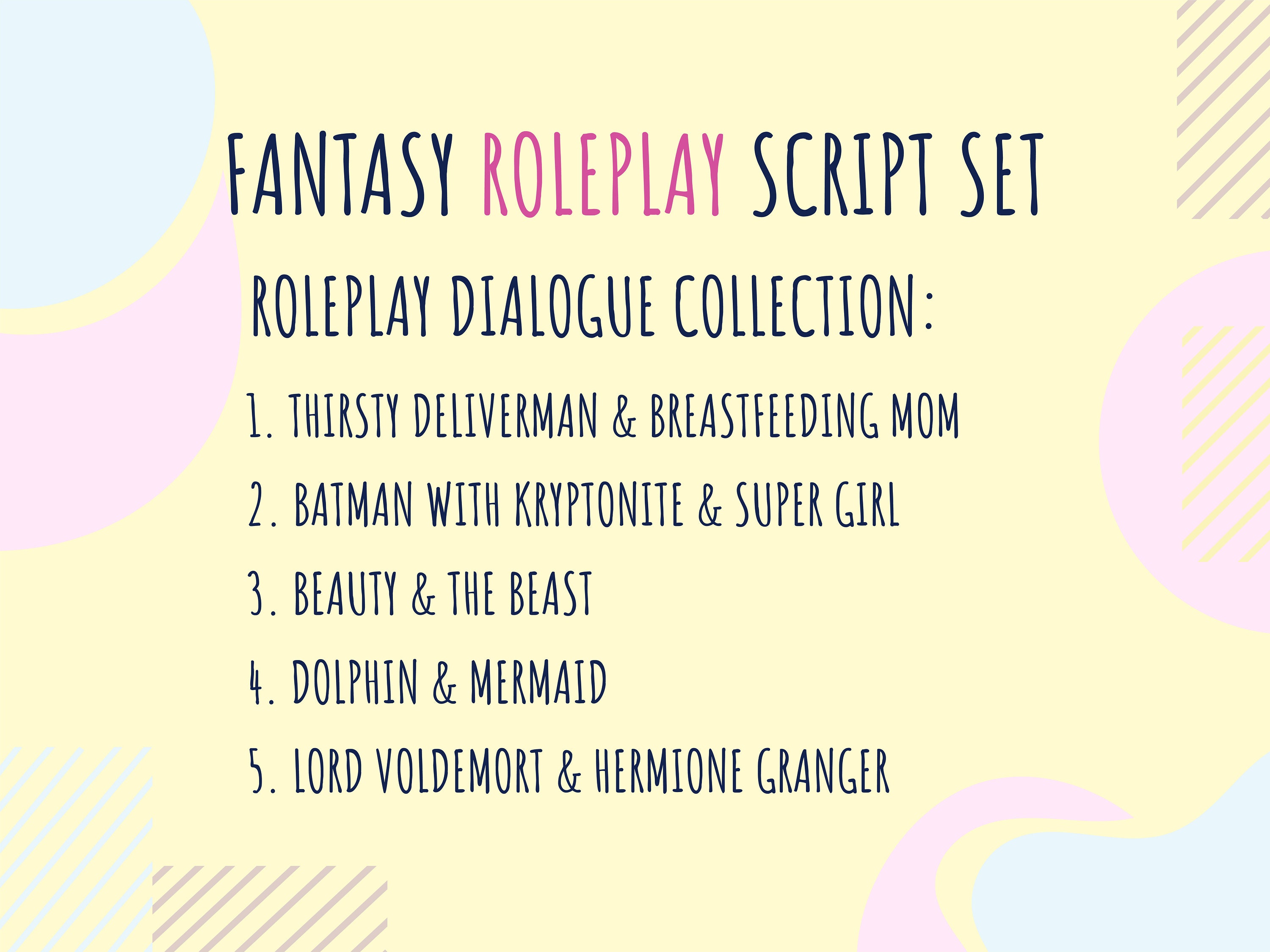 Fantasy Adult Roleplay Script - Adult Roleplay, Adult Script, Roleplay ...