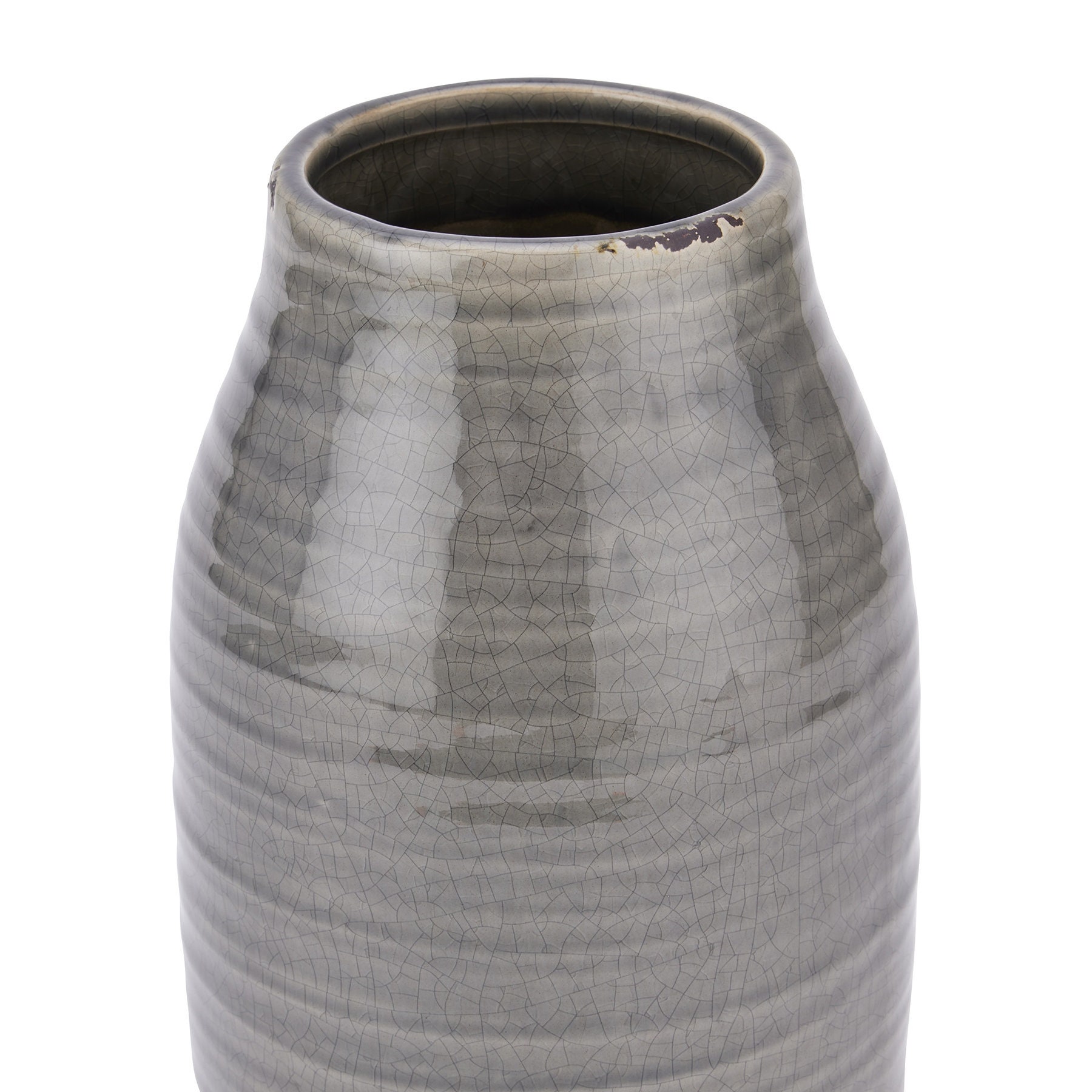 Grey Farmhouse Vase Grey Entrance Hall Vase Grey Ceramic Vase - Etsy
