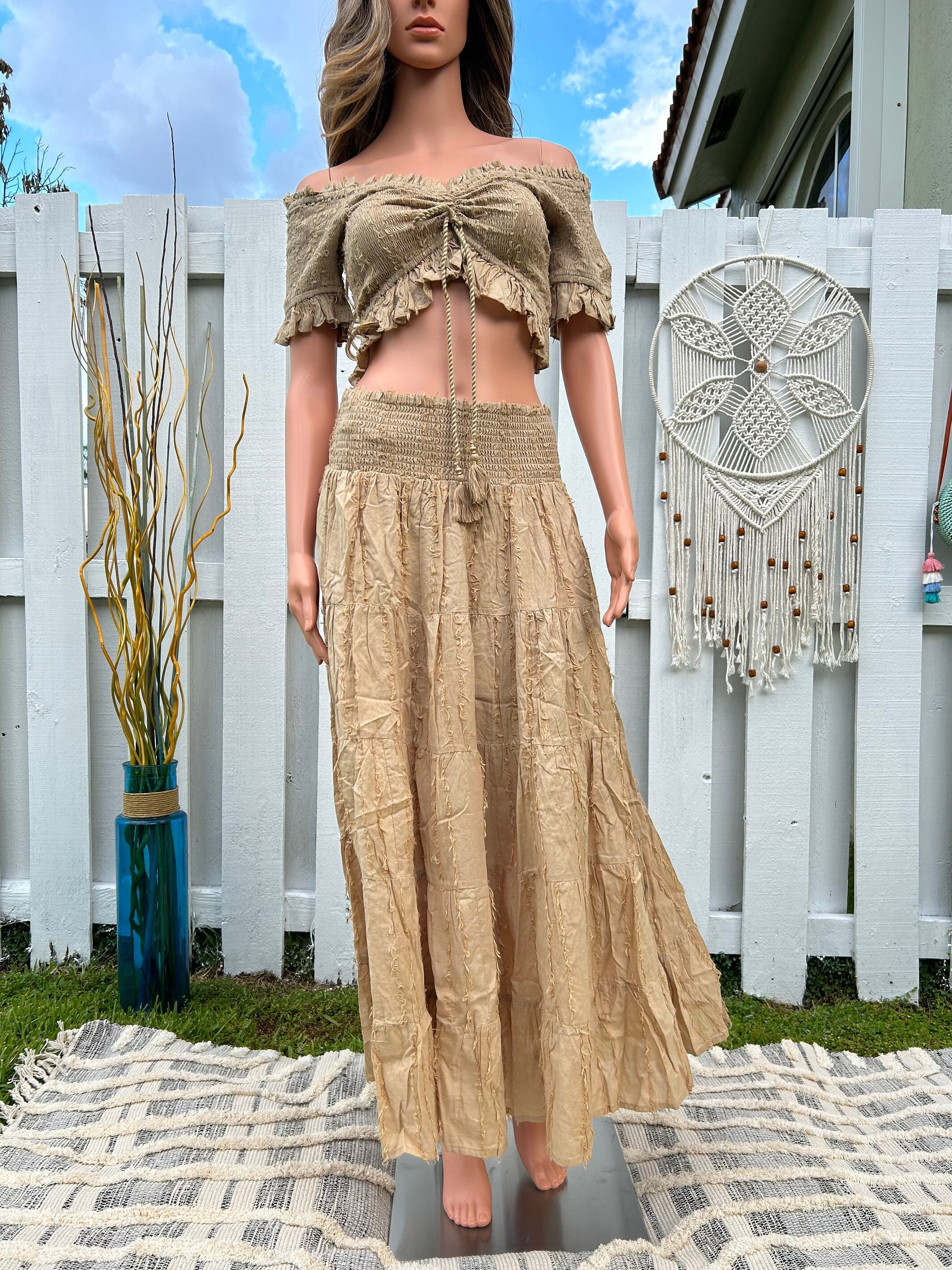 Boho Clothing Set Boho Two Pieces Set Boho Style Boho Summer Clothing ...